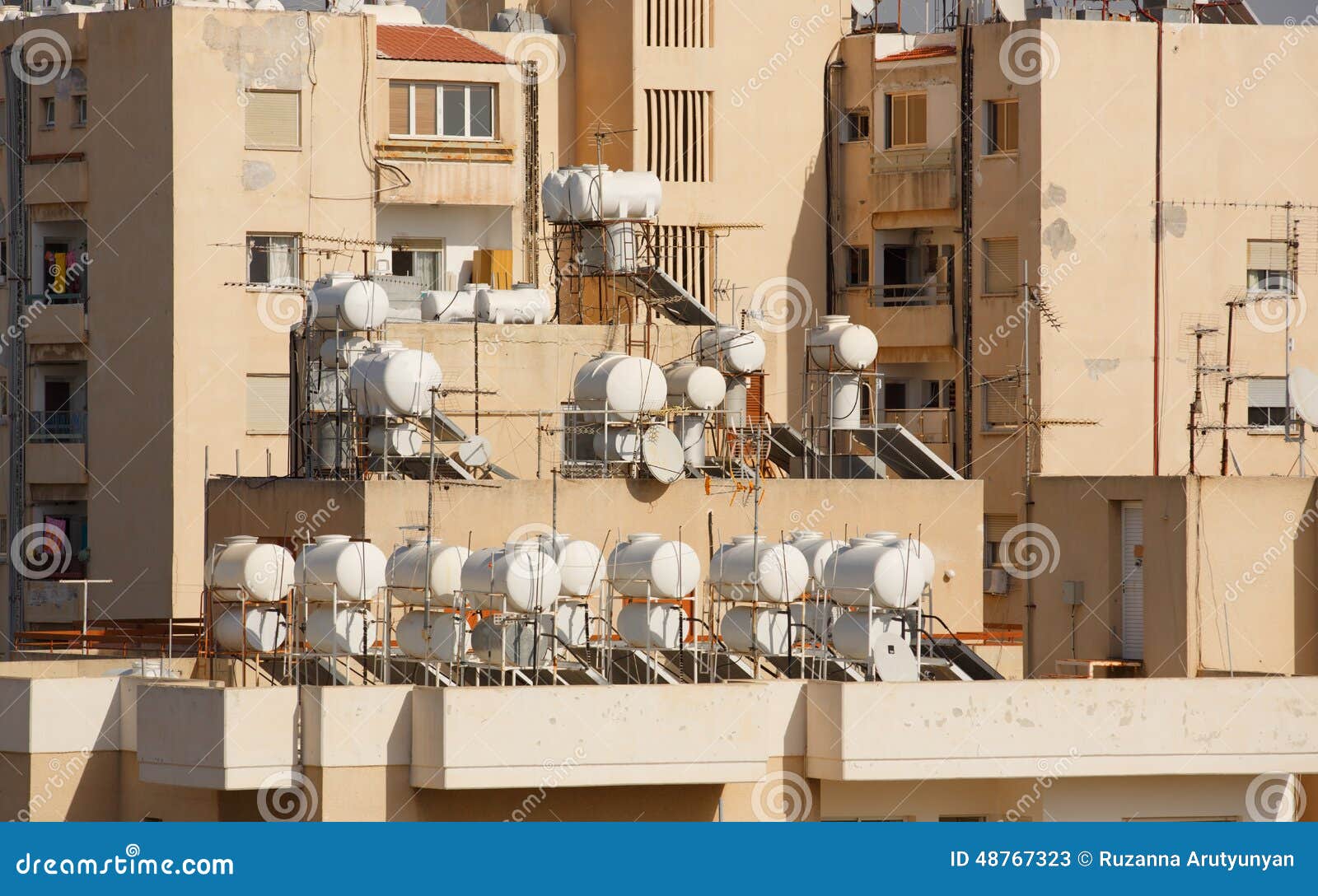 Building in Limassol stock image. Image of outdoor, cistern - 48767323