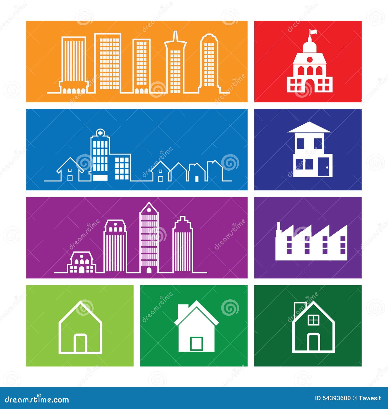 Building in line design stock vector. Illustration of estate - 54393600