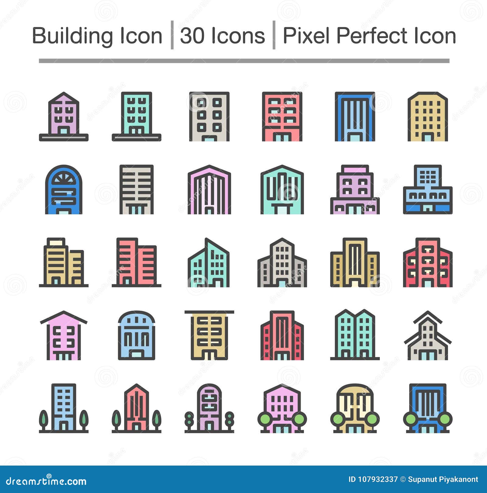 Bulding icon stock vector. Illustration of high, bulding - 107932337
