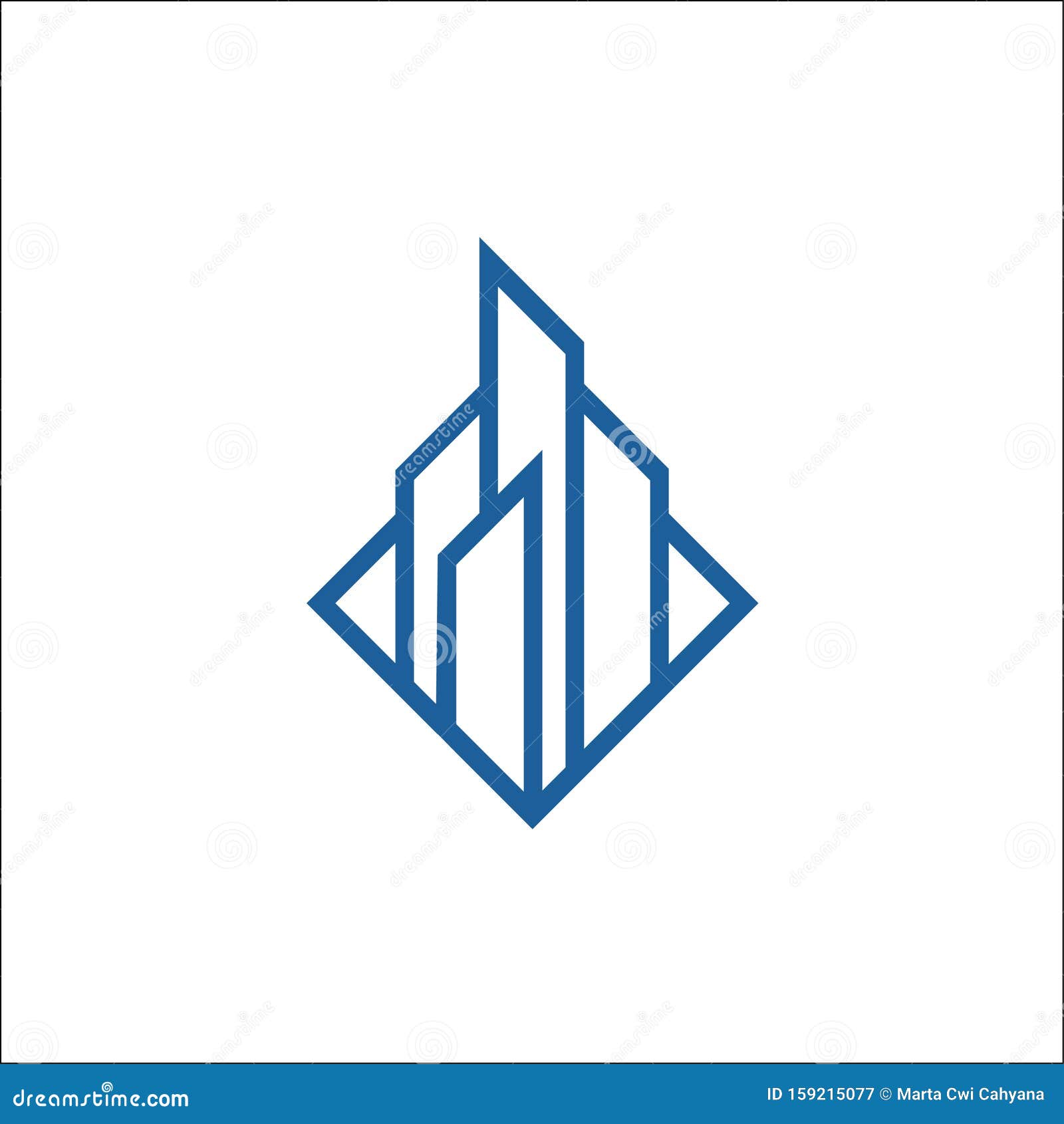 Building Line Logo Design Vector Stock Vector - Illustration of ...
