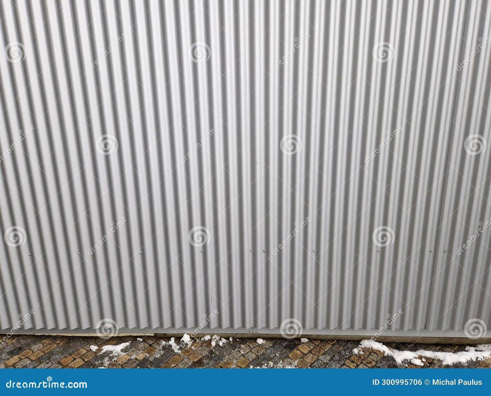 Building is Lined with Square Panels. Metal Sheet Wall Cladding with ...