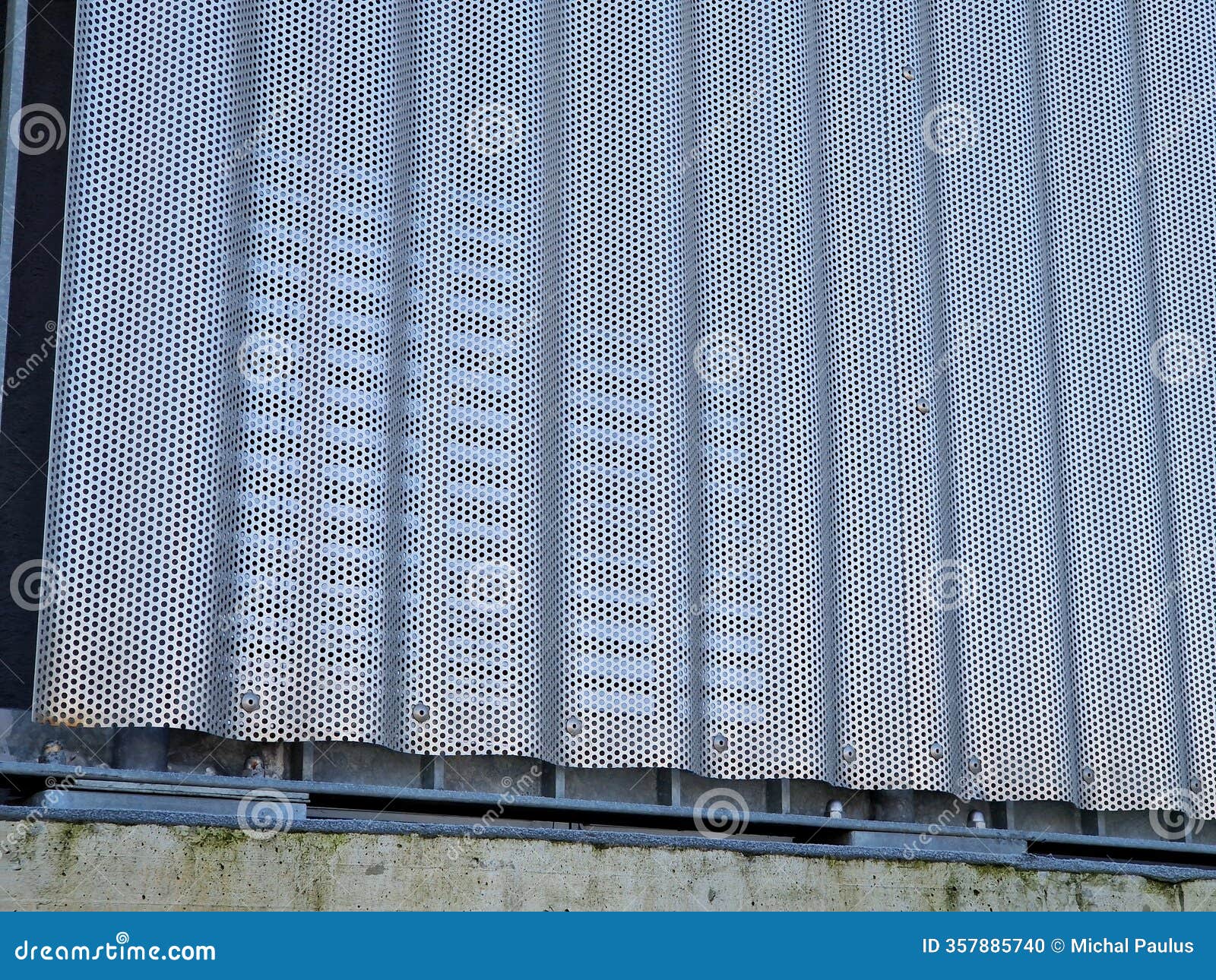 Wall Cladding Panels Made Of Rusted Corten Steel. Stock Photo ...