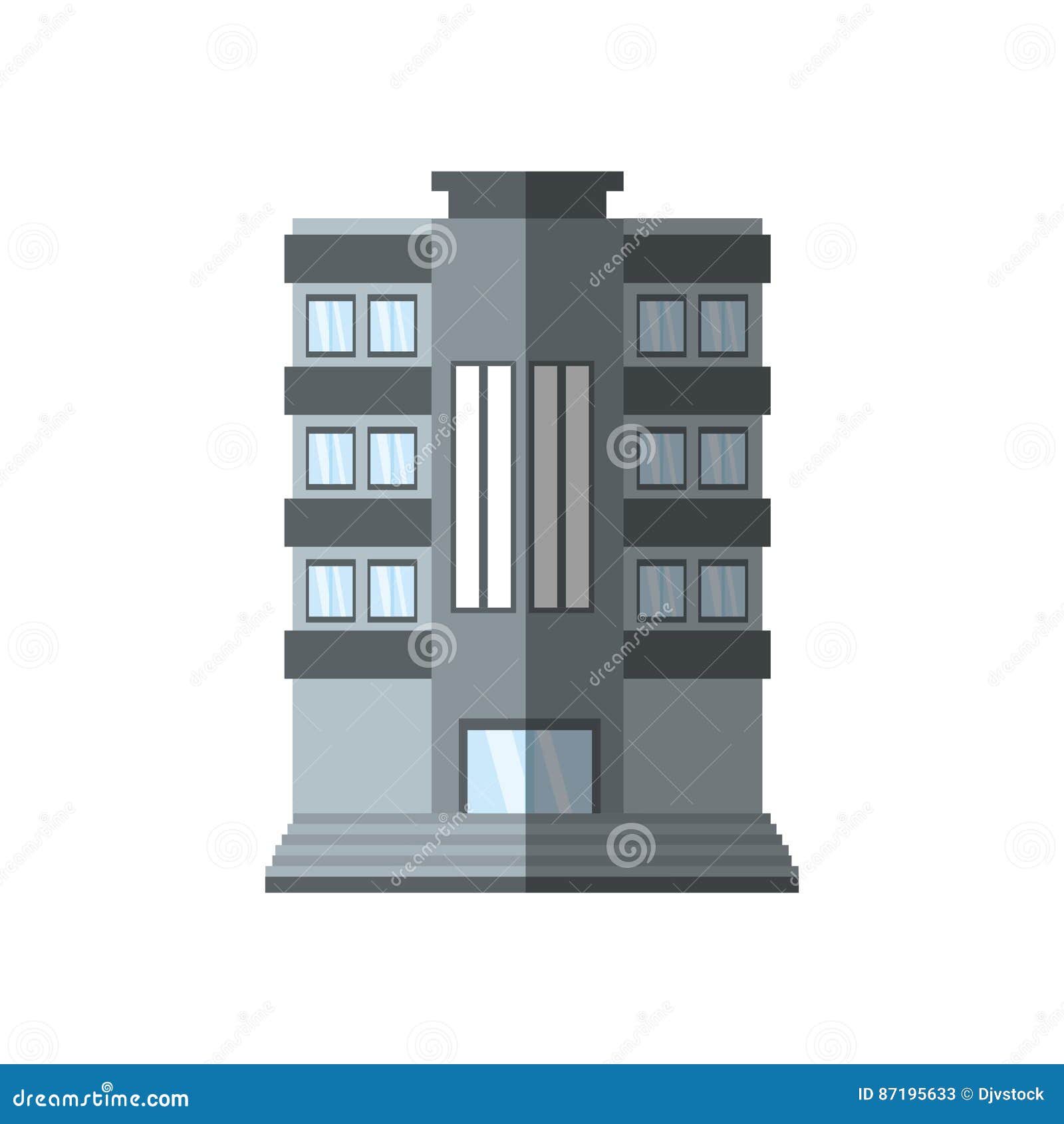 Building Living Place Shadow Stock Illustration - Illustration of ...