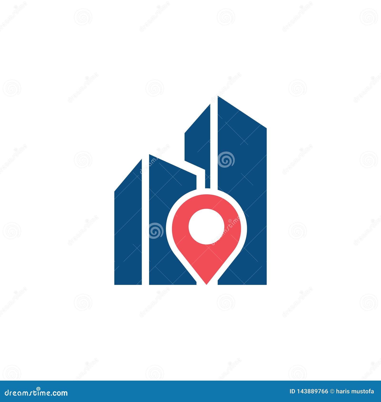 Building Location Graphic Design Template Vector Isolated Stock Vector ...