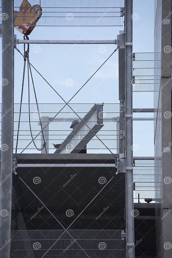 Building Locksmith at Work on a Building Stock Photo - Image of ...