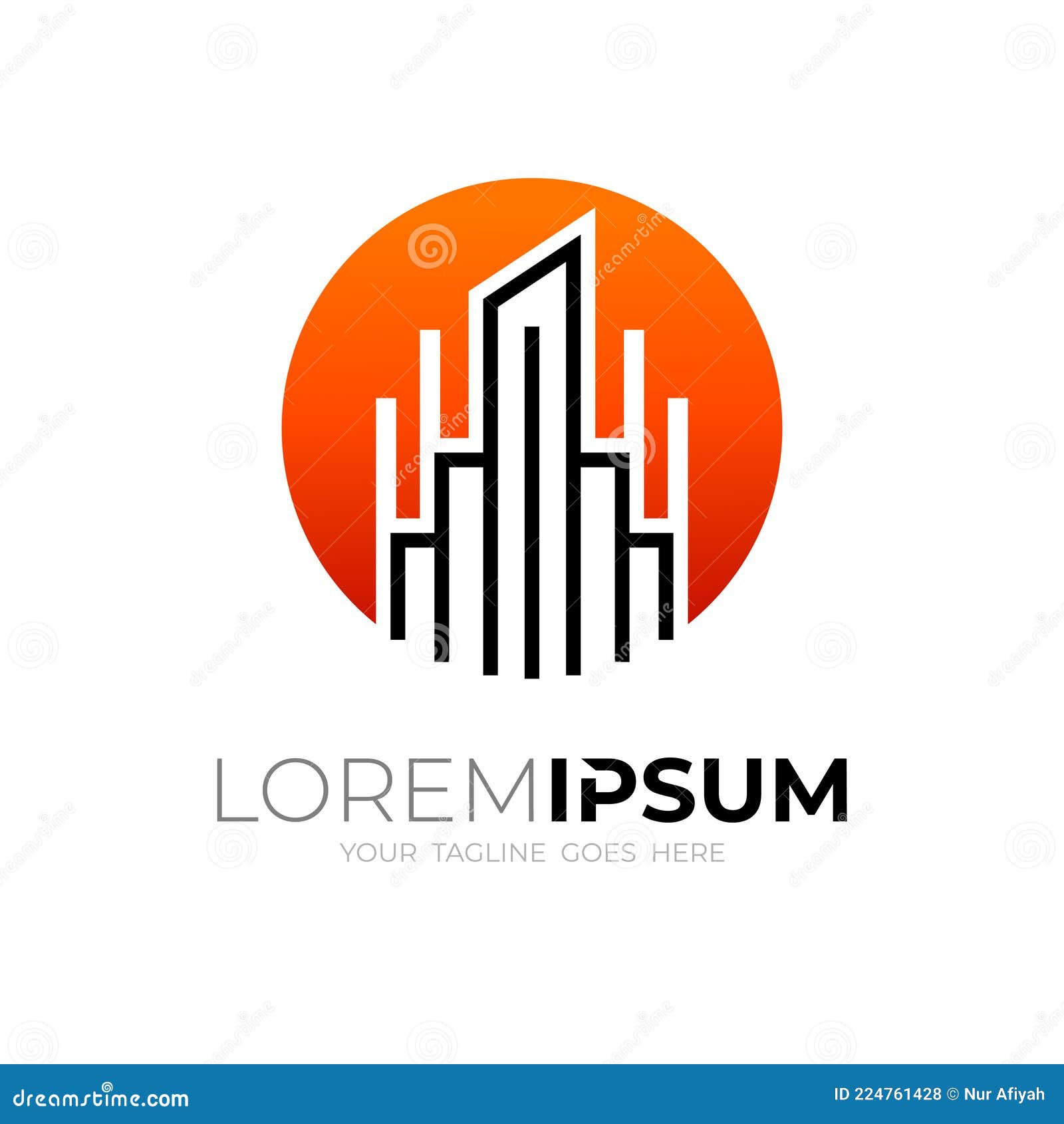 Building Logo with Circle Design Template, City Logos Stock Vector ...