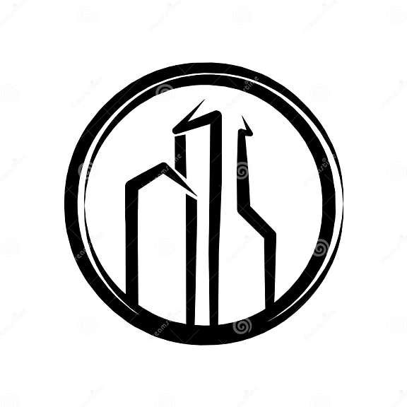 Building Logo Circle Vector Stock Vector - Illustration of architecture ...