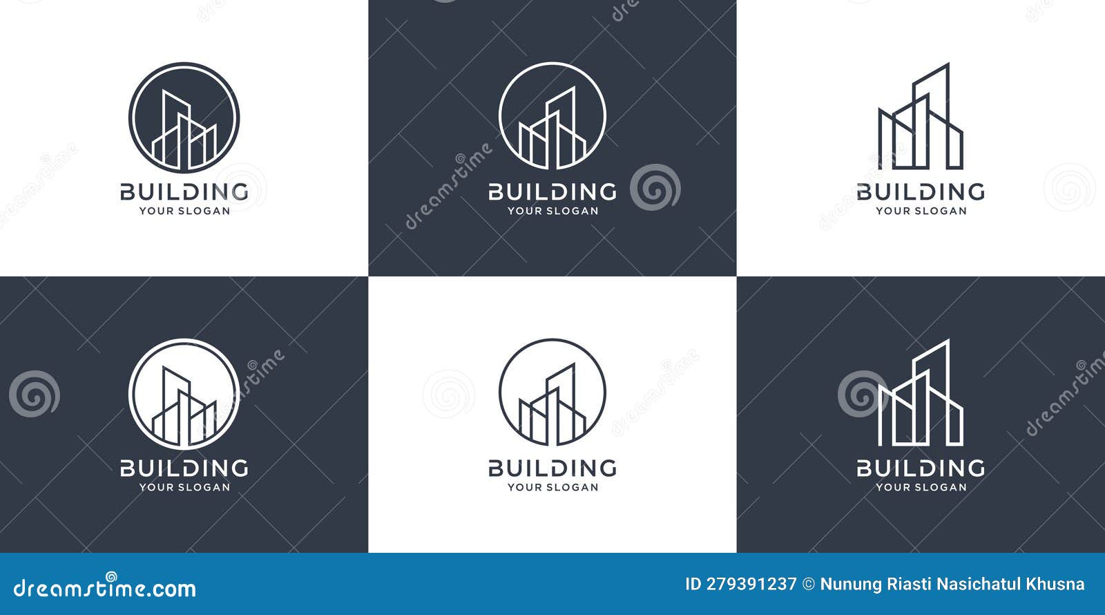 Building Logo Collection with Line Concept Premium Vector Stock Vector ...