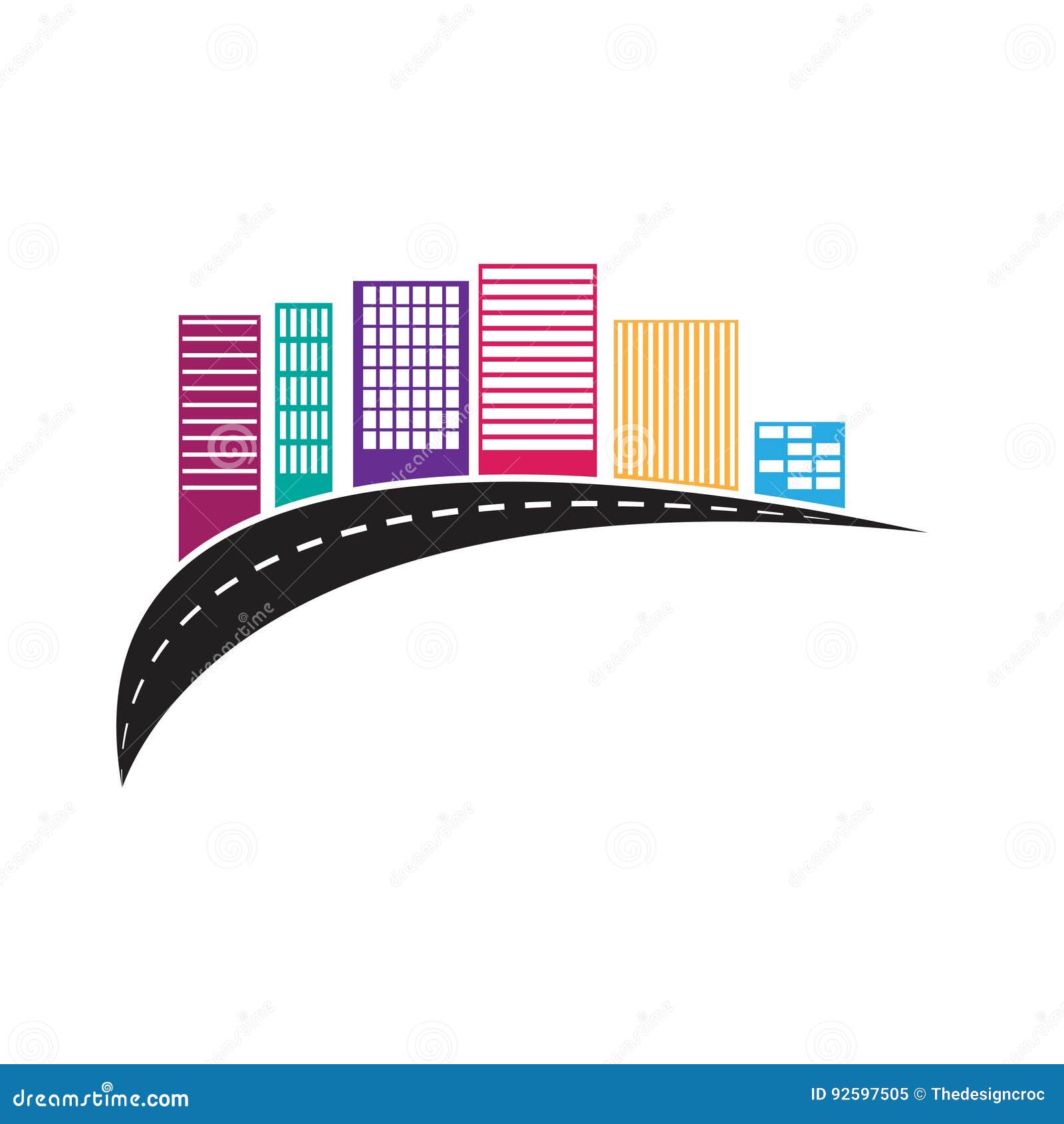 Building Logo Design Illustration Isolated on White Background Stock ...