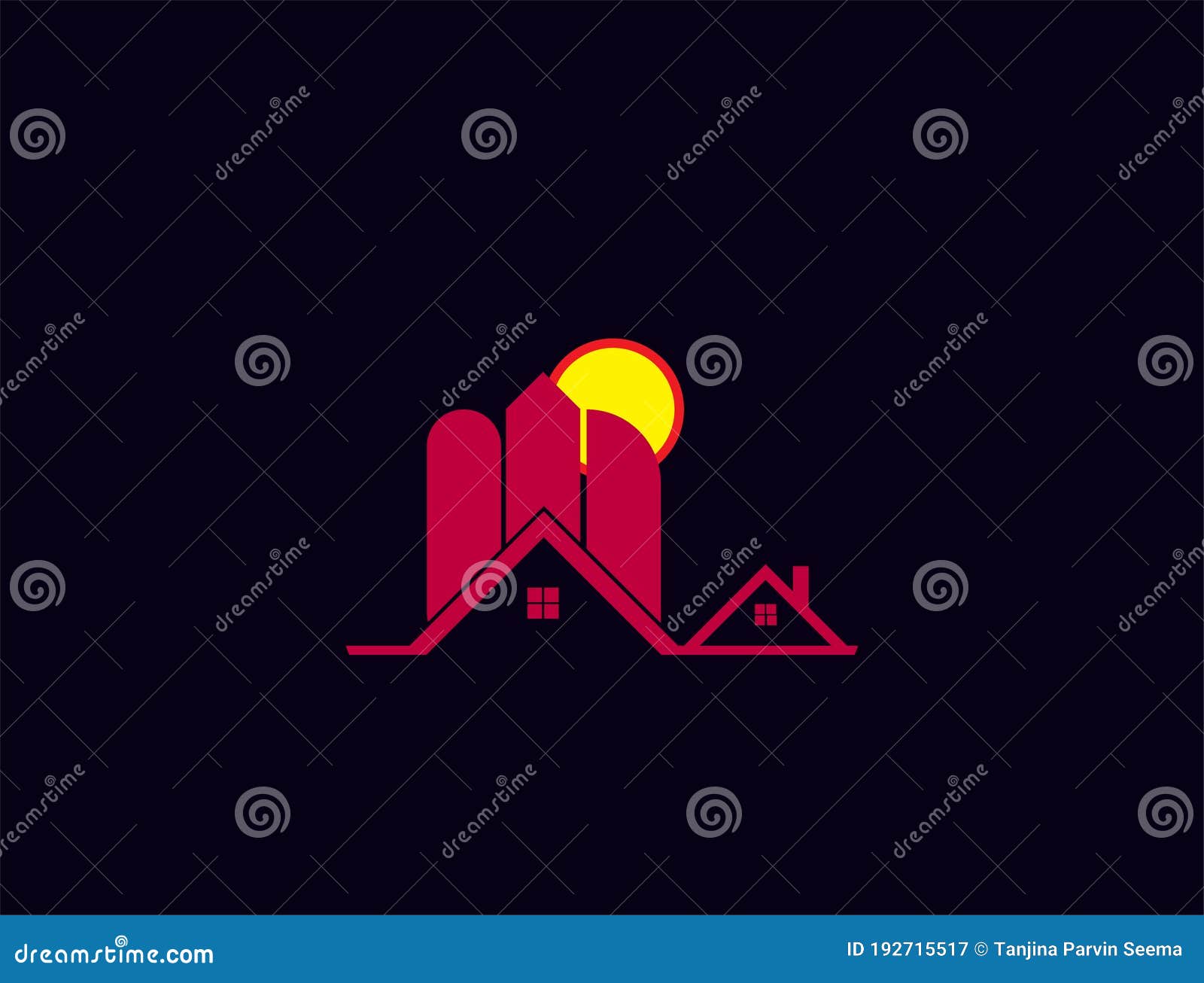 Building Red Logo Design Template Stock Vector - Illustration of ...