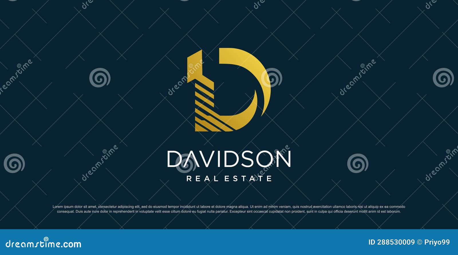 Building Logo Design Vector with Letter D Style Stock Vector ...