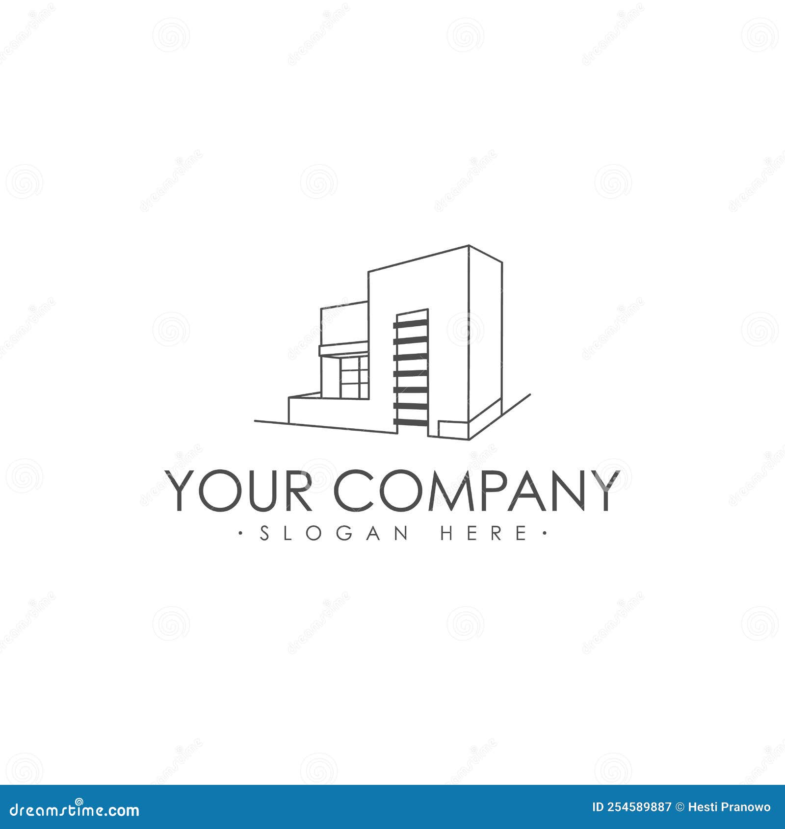 Building Logo Illustration Vector Graphic Design Stock Vector ...