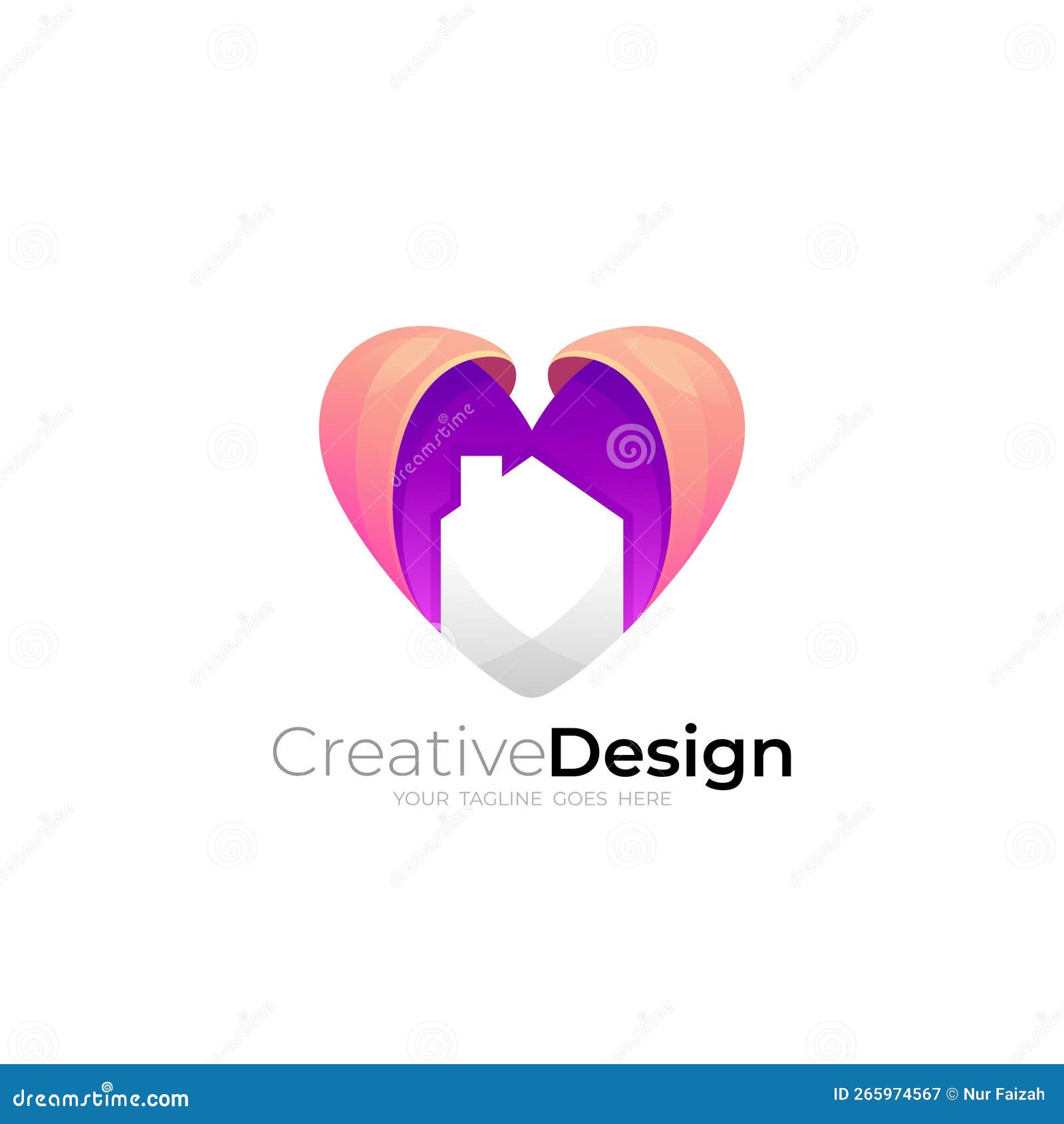Building Logo with Love Design Vector, House and Heart Logos Stock ...