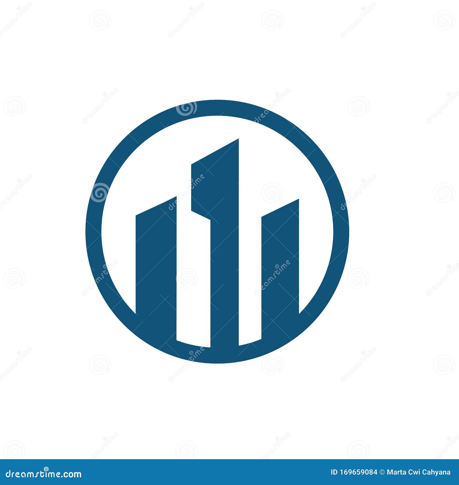 Building with Circle Logo Vector Stock Vector - Illustration of ...