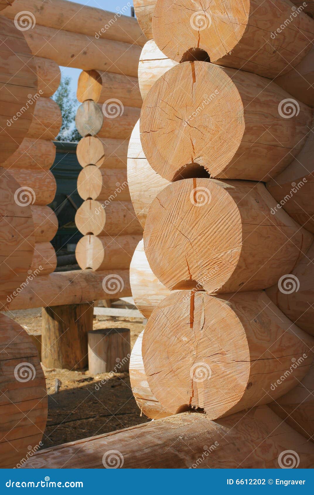 Building logs house 1 stock photo. Image of homes, constructing - 6612202