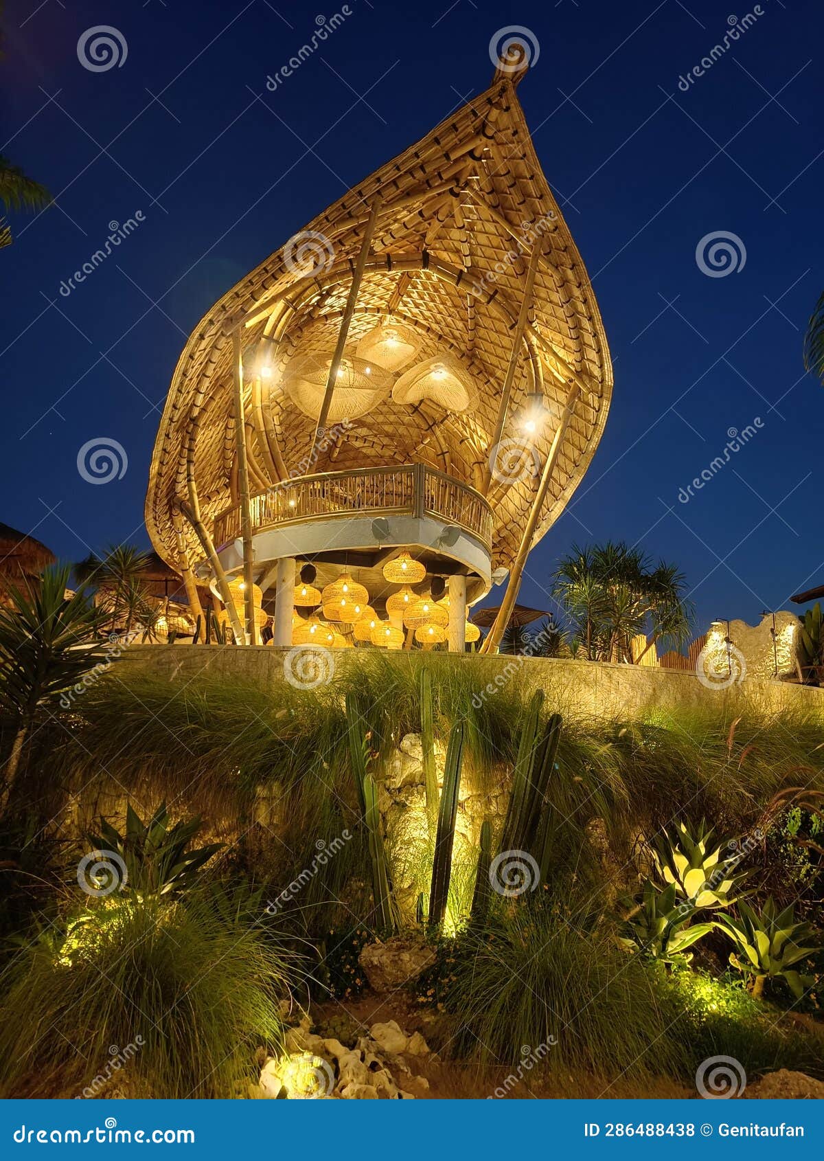 The Building Looks Beautiful on a Sparkling Night Stock Photo - Image ...