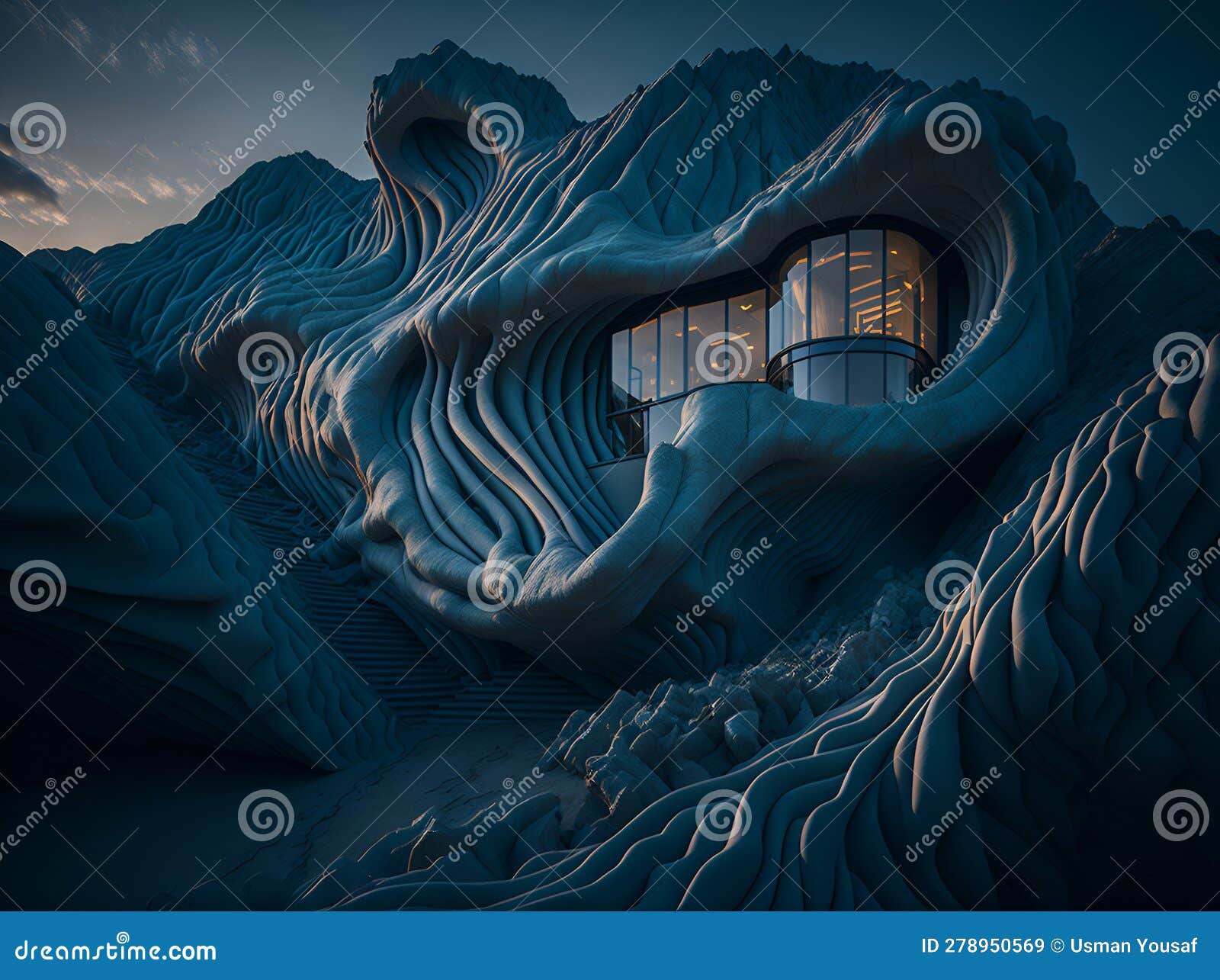 Ai Generated an Architecturally Unique Building Resembling a Wave in ...