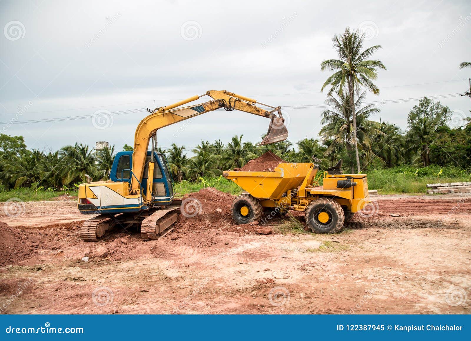 Building Machines: Digger Loading Trucks With Soil. Excavator Loading ... Building Machines: Digger Loading Trucks With Soil. Excavator Loading ...