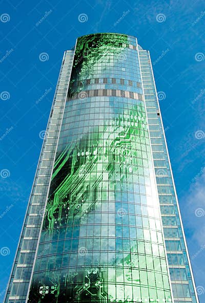 Building Made of Electronics Stock Photo - Image of communications ...
