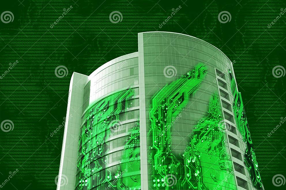 Building Made of Electronics Stock Image - Image of background ...