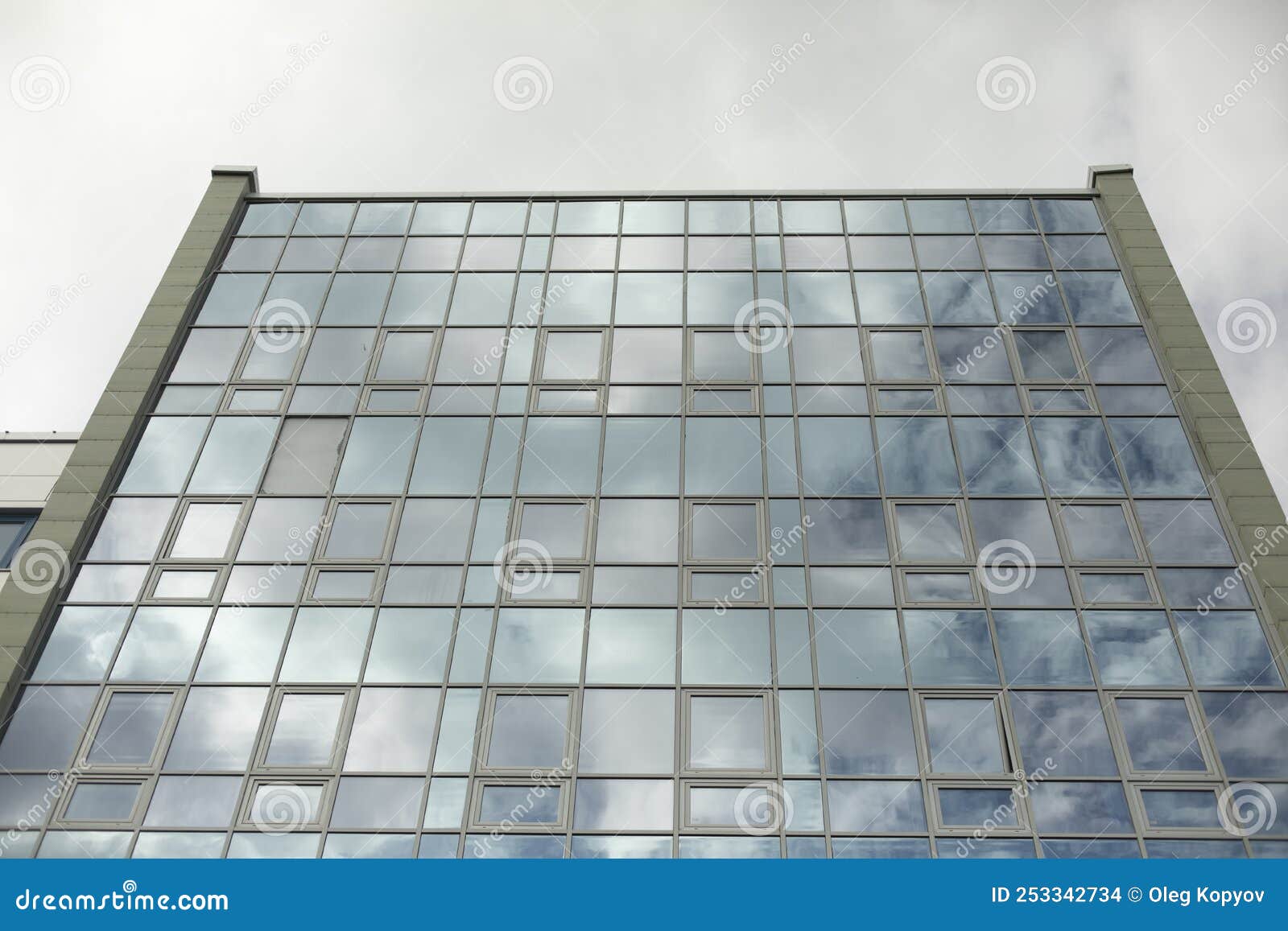 Building is Made of Glass. Mirror Surface in Office Building Stock ...