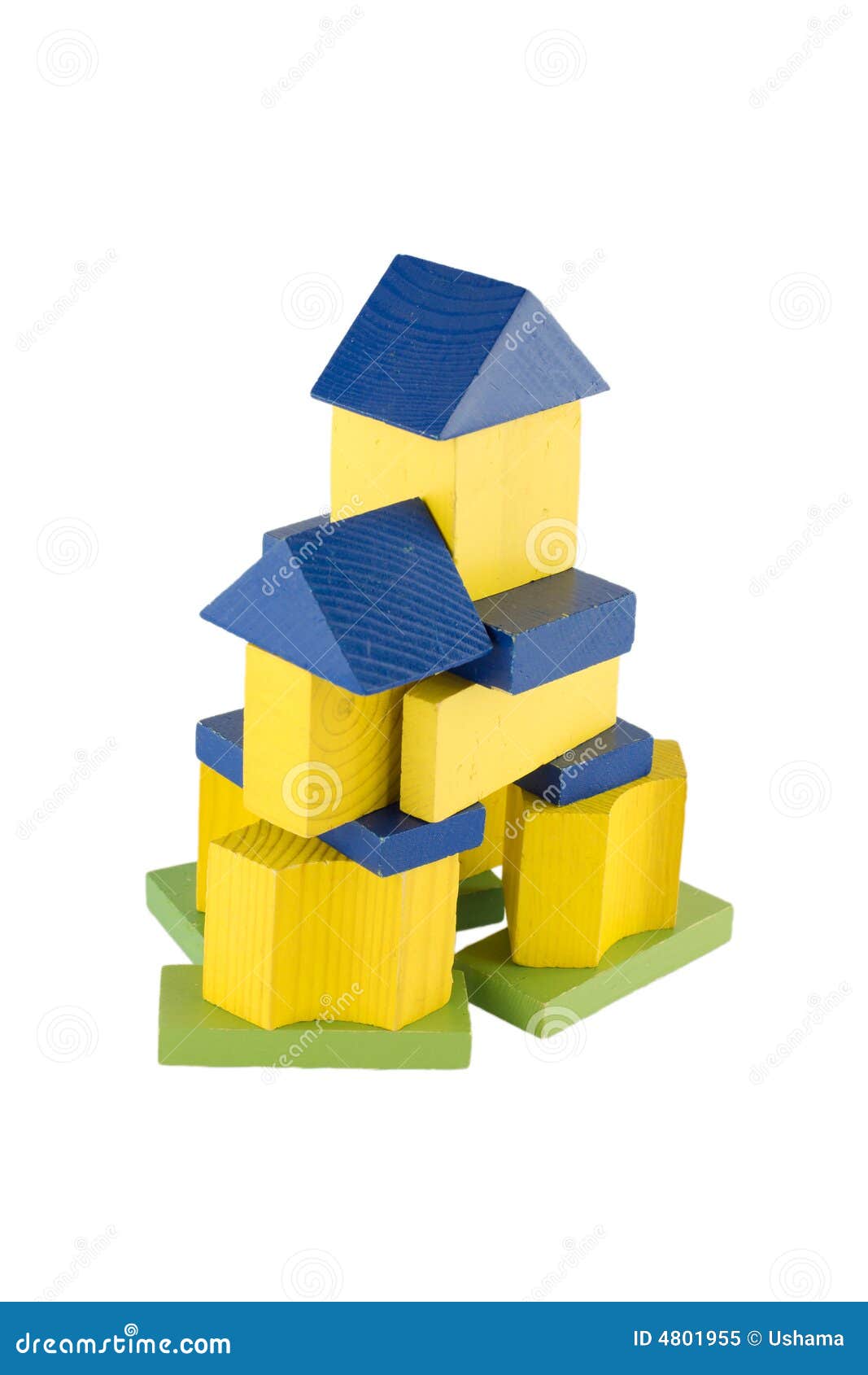 Building Made of Old Wooden Bricks Stock Image - Image of model, loan ...
