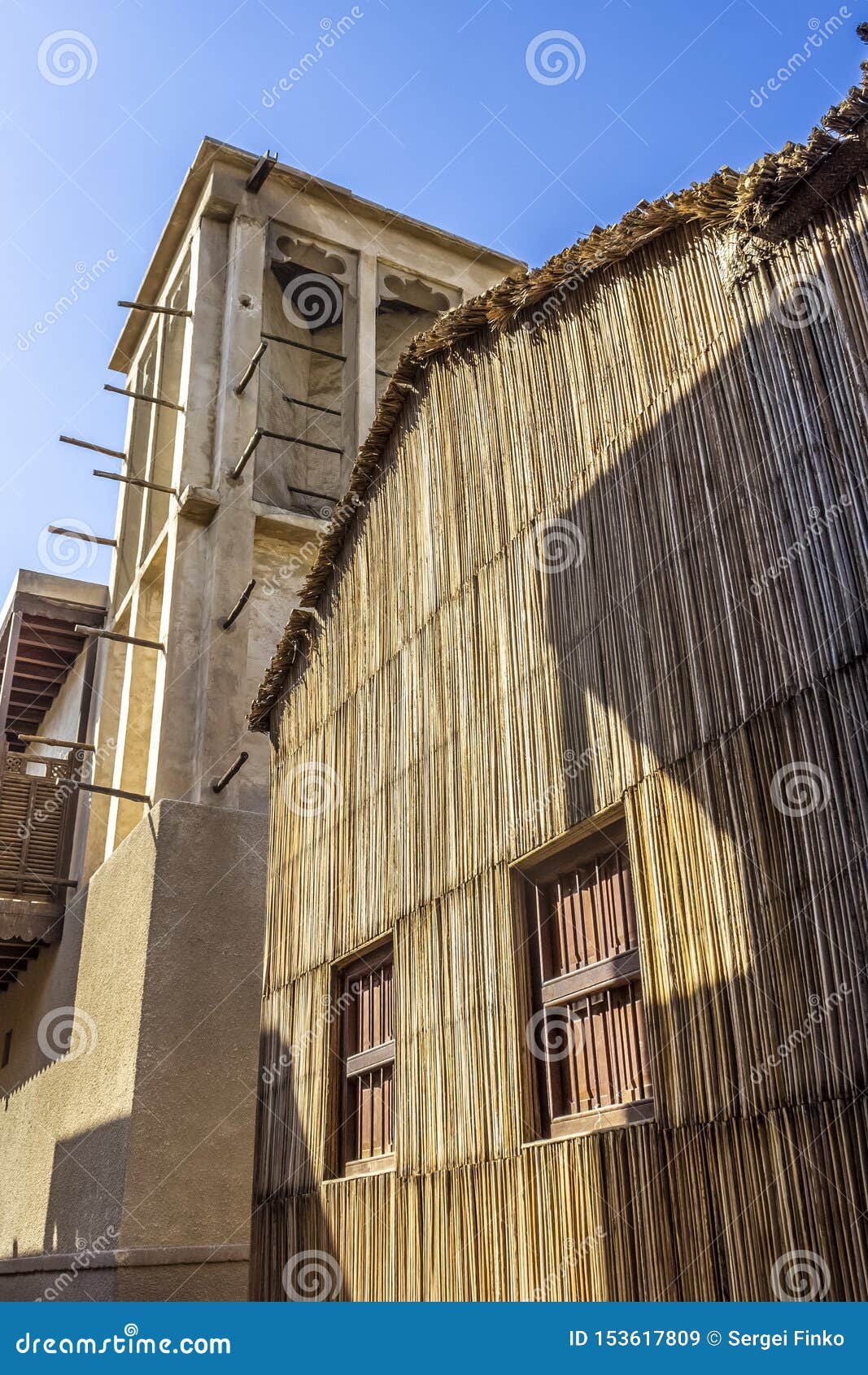 The Building is Made of Reeds Stock Image - Image of resort, decor ...