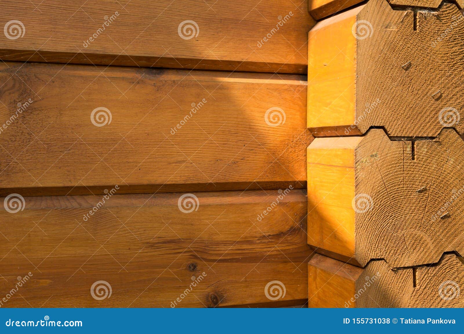 The Building is Made of Square Wooden Beams Stock Photo - Image of ...