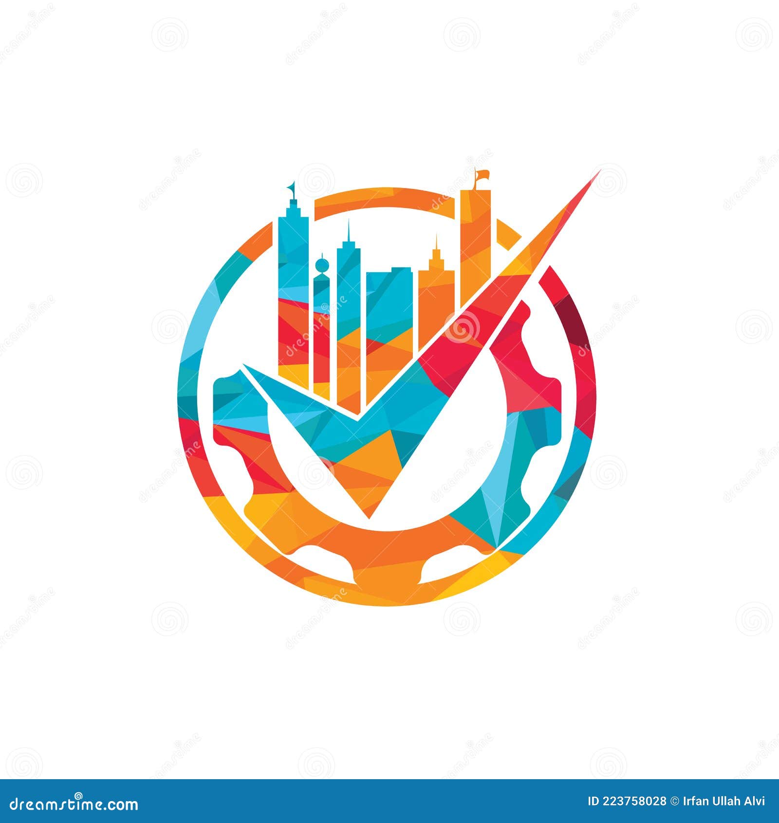 Building Maintenance Logo Design Template. Stock Vector - Illustration ...