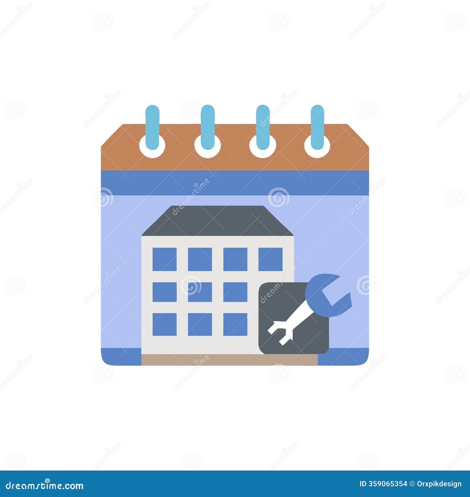 Building Maintenance Schedule Icon for Planning Stock Illustration ...