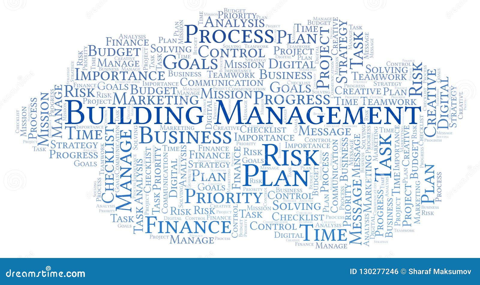 Building Management Word Cloud, Made with Text only. Stock Illustration ...