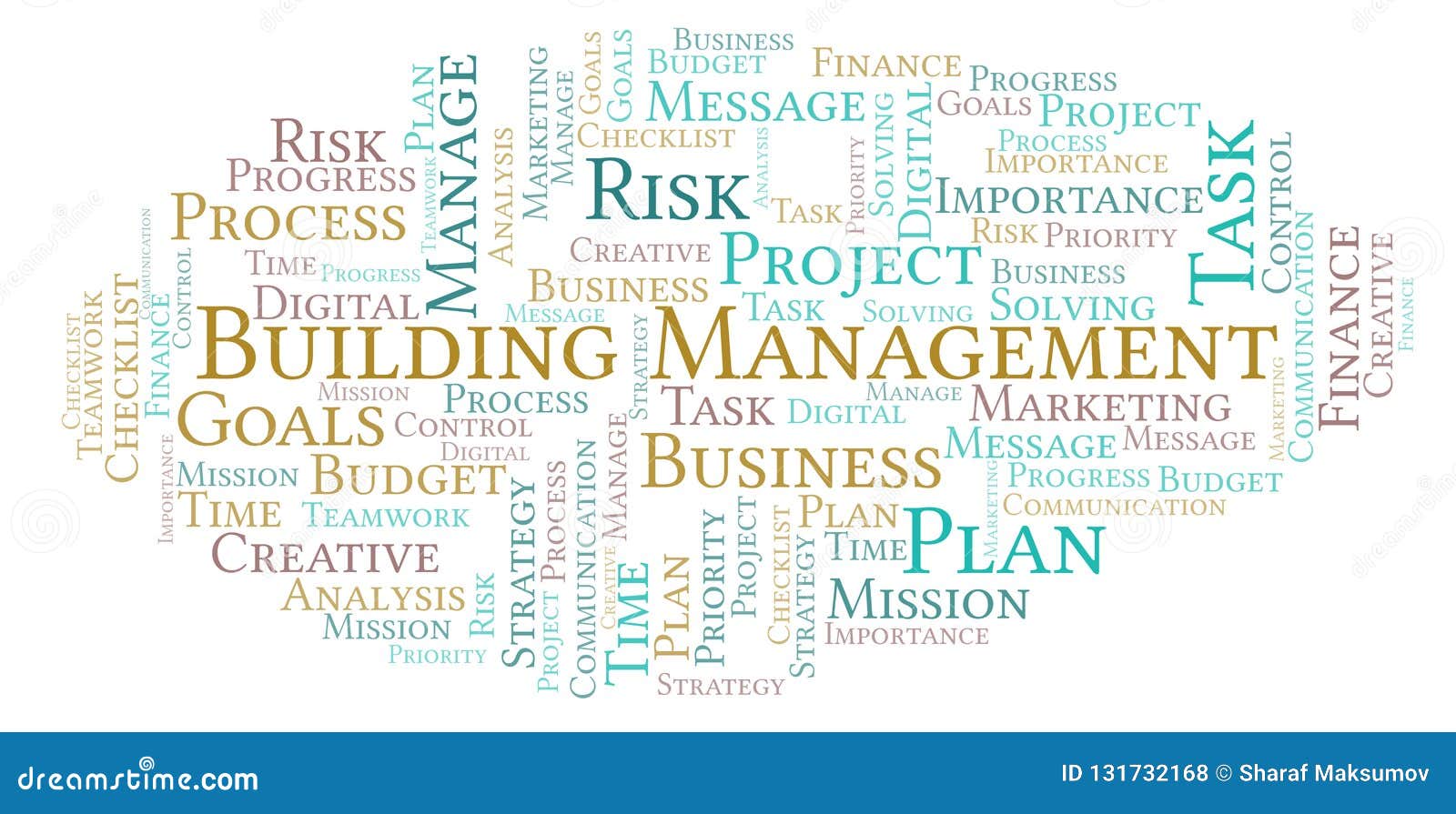 Building Management Word Cloud, Made with Text only Stock Illustration ...