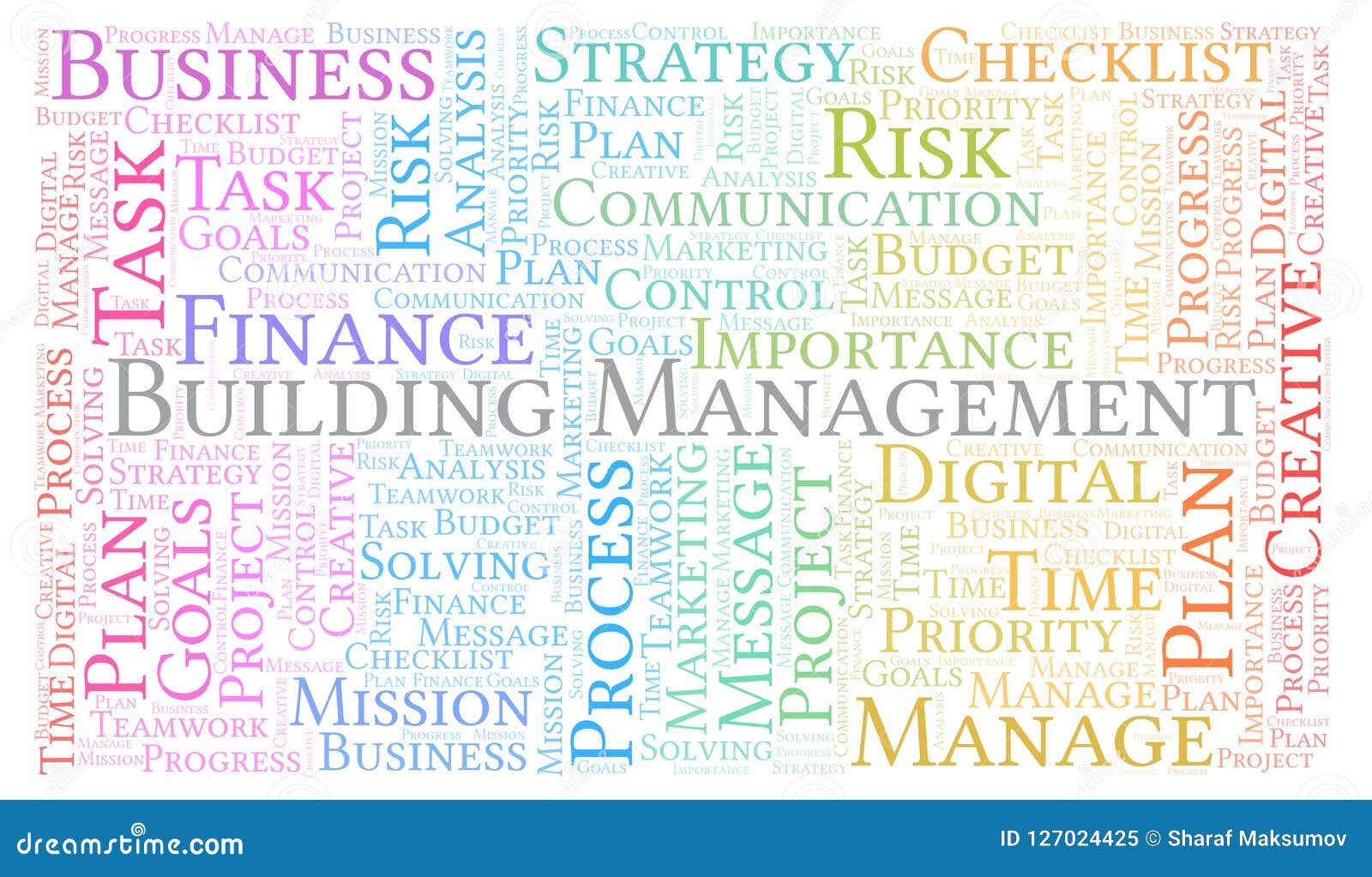 Building Management Word Cloud, Made with Text only. Stock Illustration ...