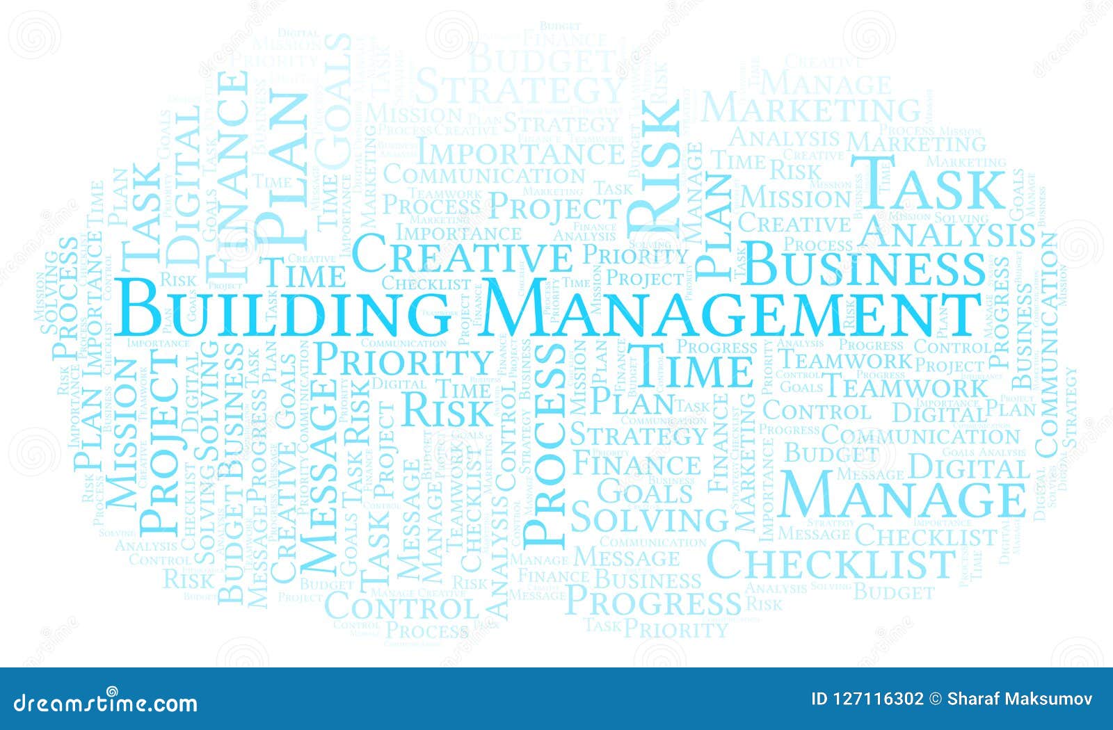 Building Management Word Cloud, Made with Text only. Stock Illustration ...