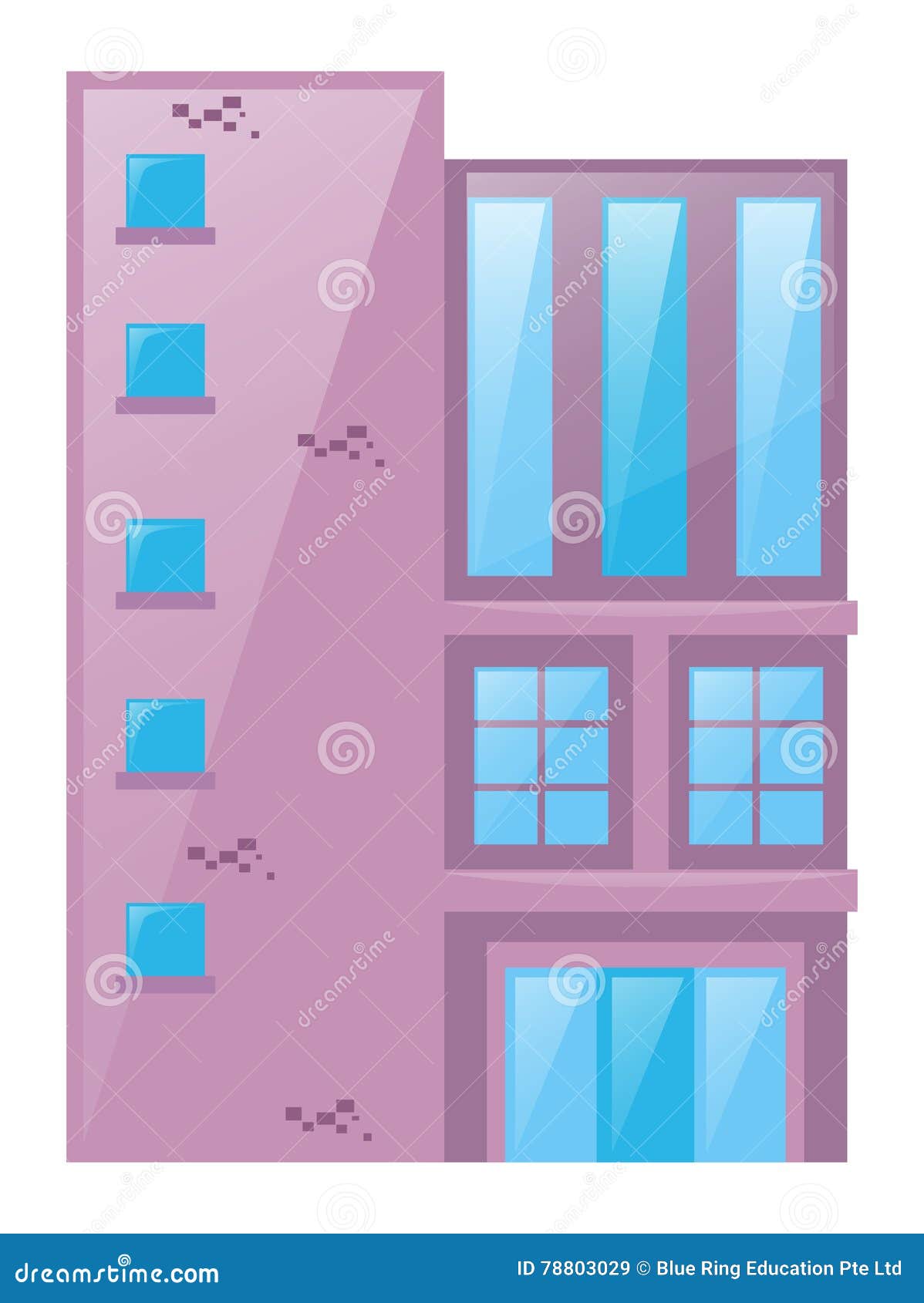 Building with many stories stock vector. Illustration of brick - 78803029