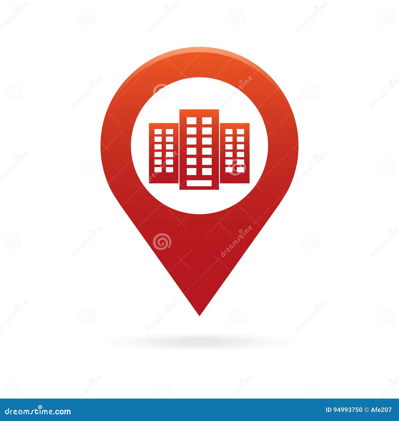 Building Map Pointer Icon Marker GPS Location Flag Symbol Stock Vector ...