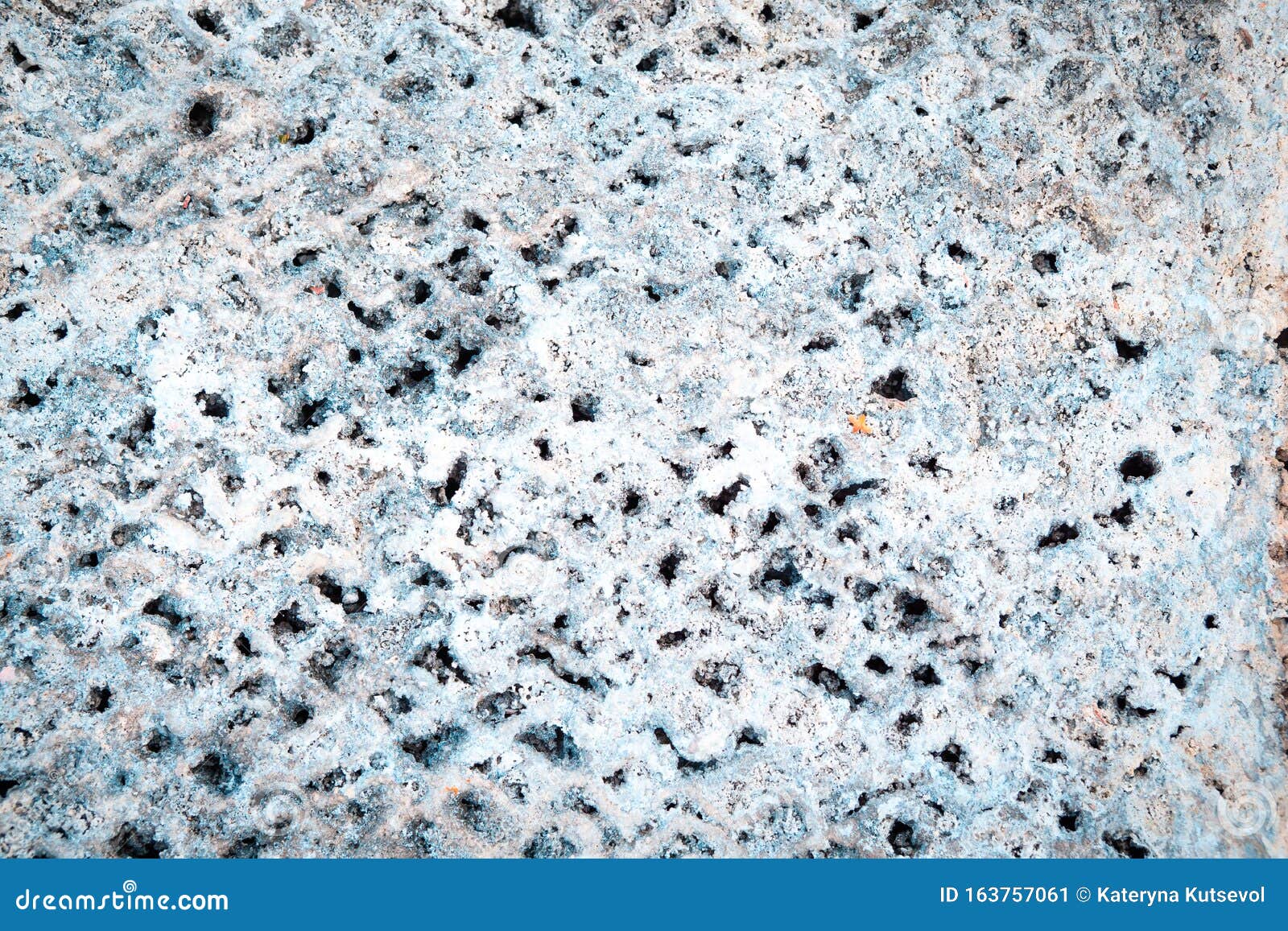 Building Material from the Old Wall. Wavy Lines are Covered with Light ...