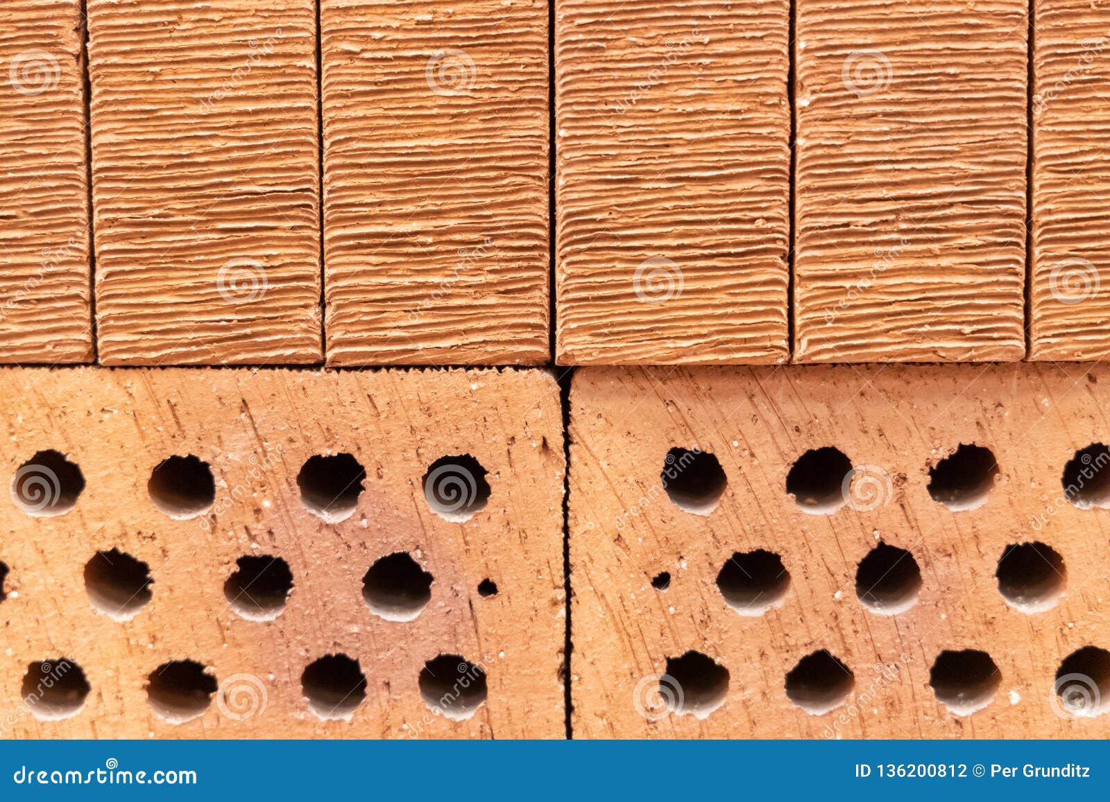 Construction Material - Ordinary Red Bricks Stock Photo - Image of ...