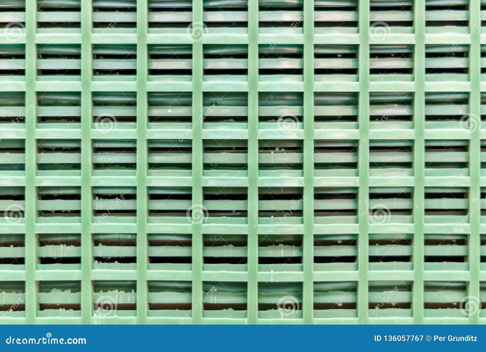 Building Material - Plastic Green Grating Stock Image - Image of hole ...