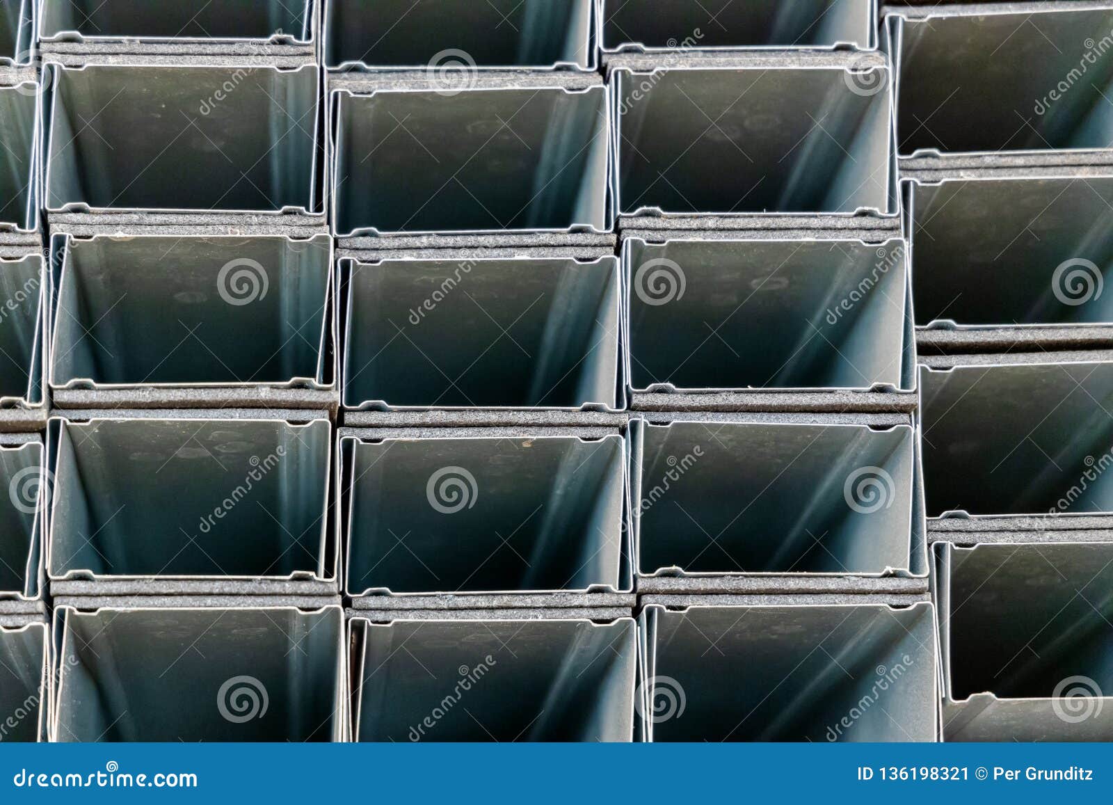 Construction Material - Stack of Bent Metal Sheet Stock Image - Image ...