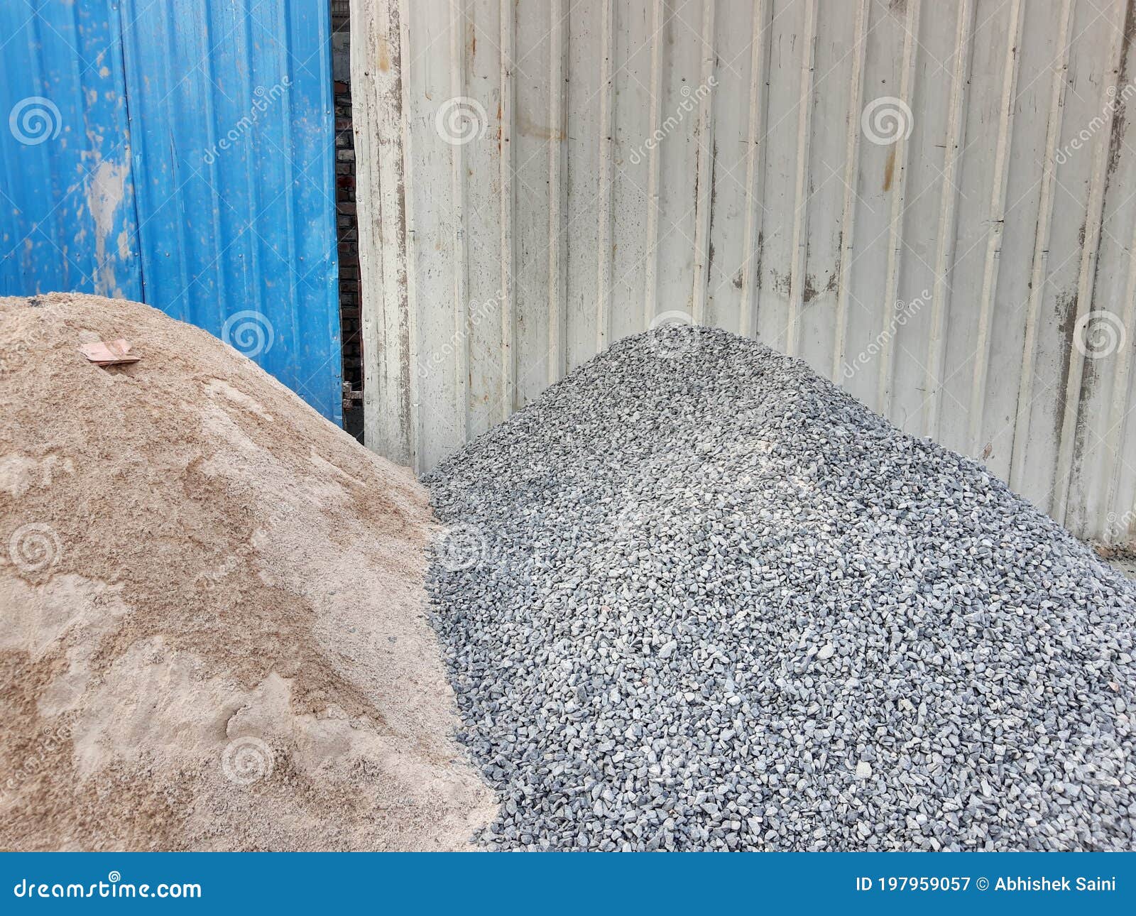 Building Material Supplier India Dust and Rodi Stock Image - Image of ...