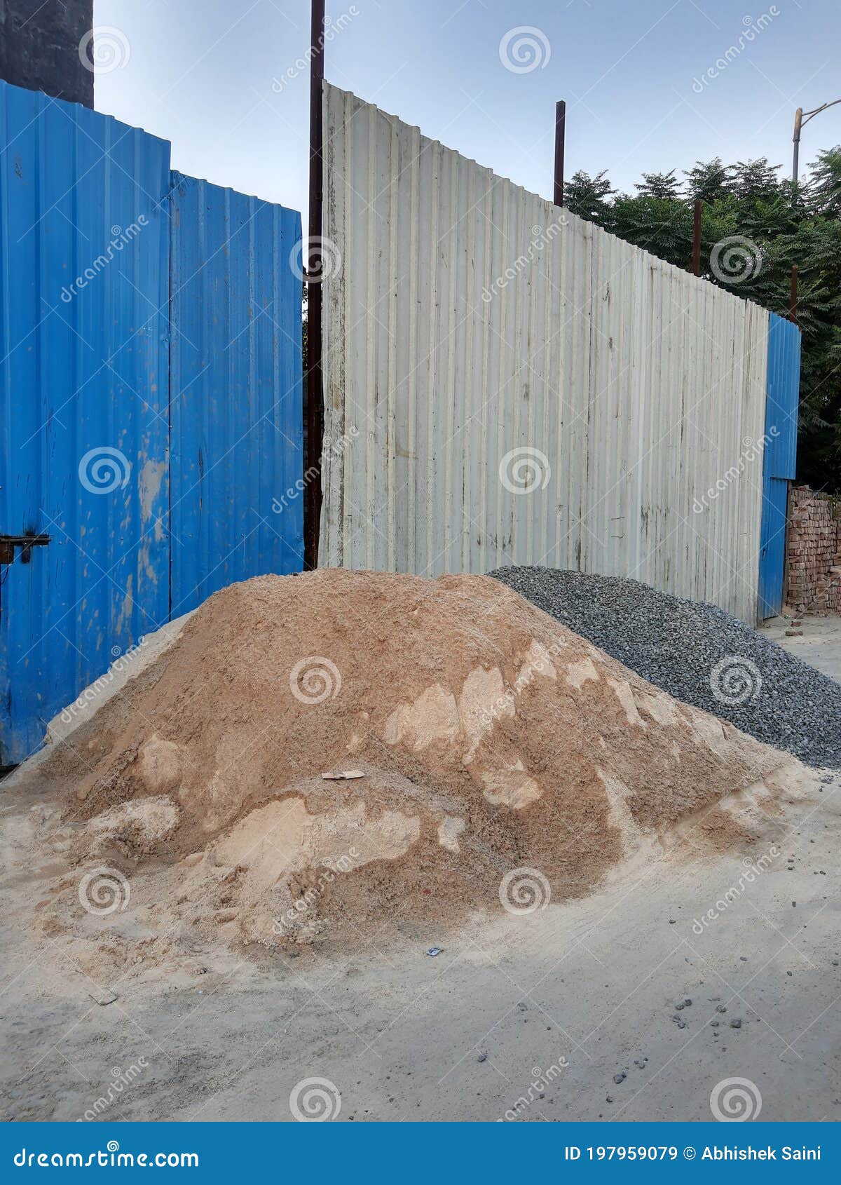 Building Material Supplier India Dust and Rodi Stock Image - Image of ...