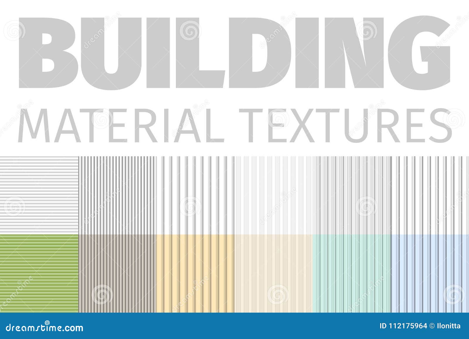 Building Material Textures Set of Patterns Vector Illustration ...