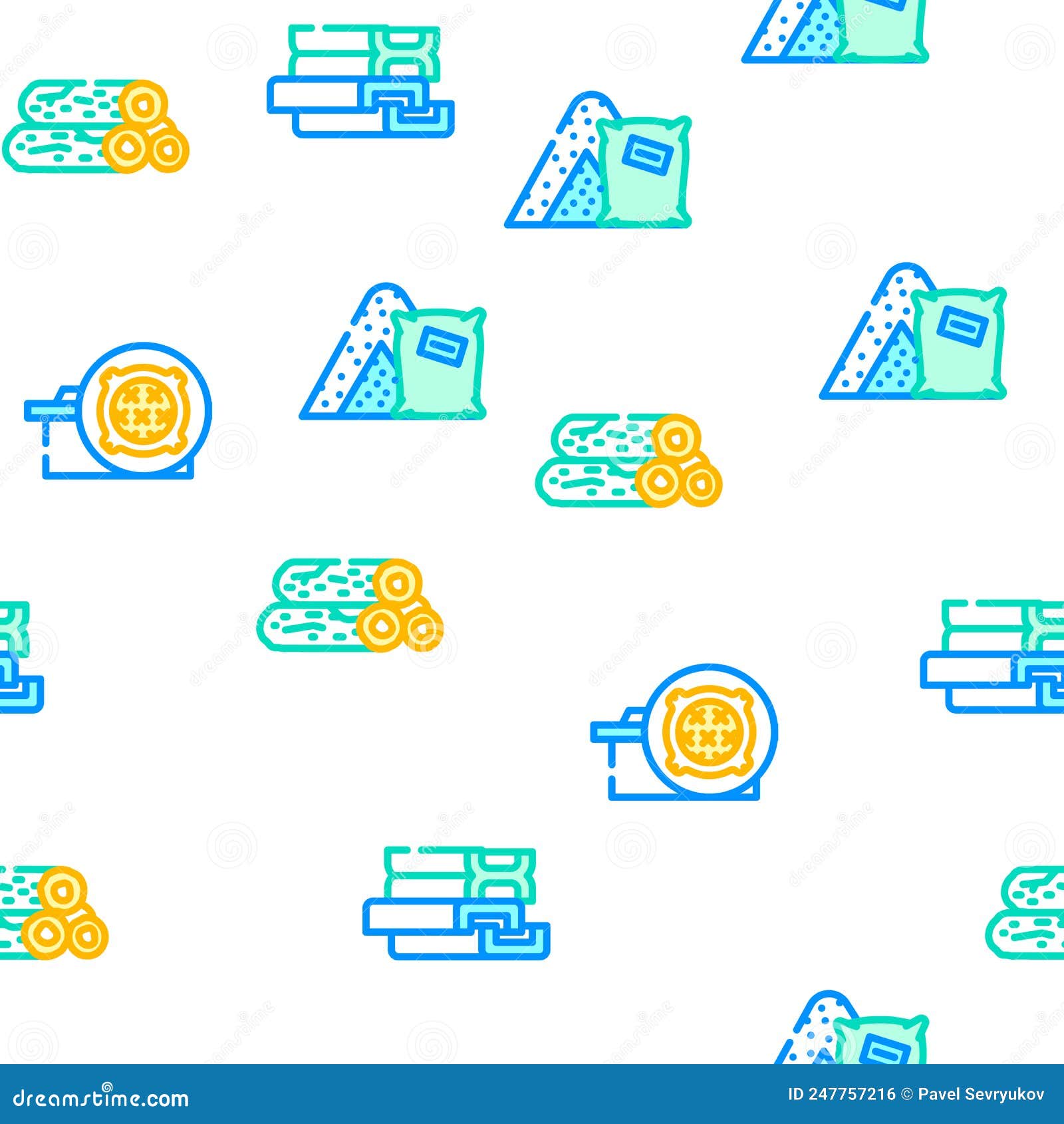 Building Material Vector Seamless Pattern Stock Illustration ...