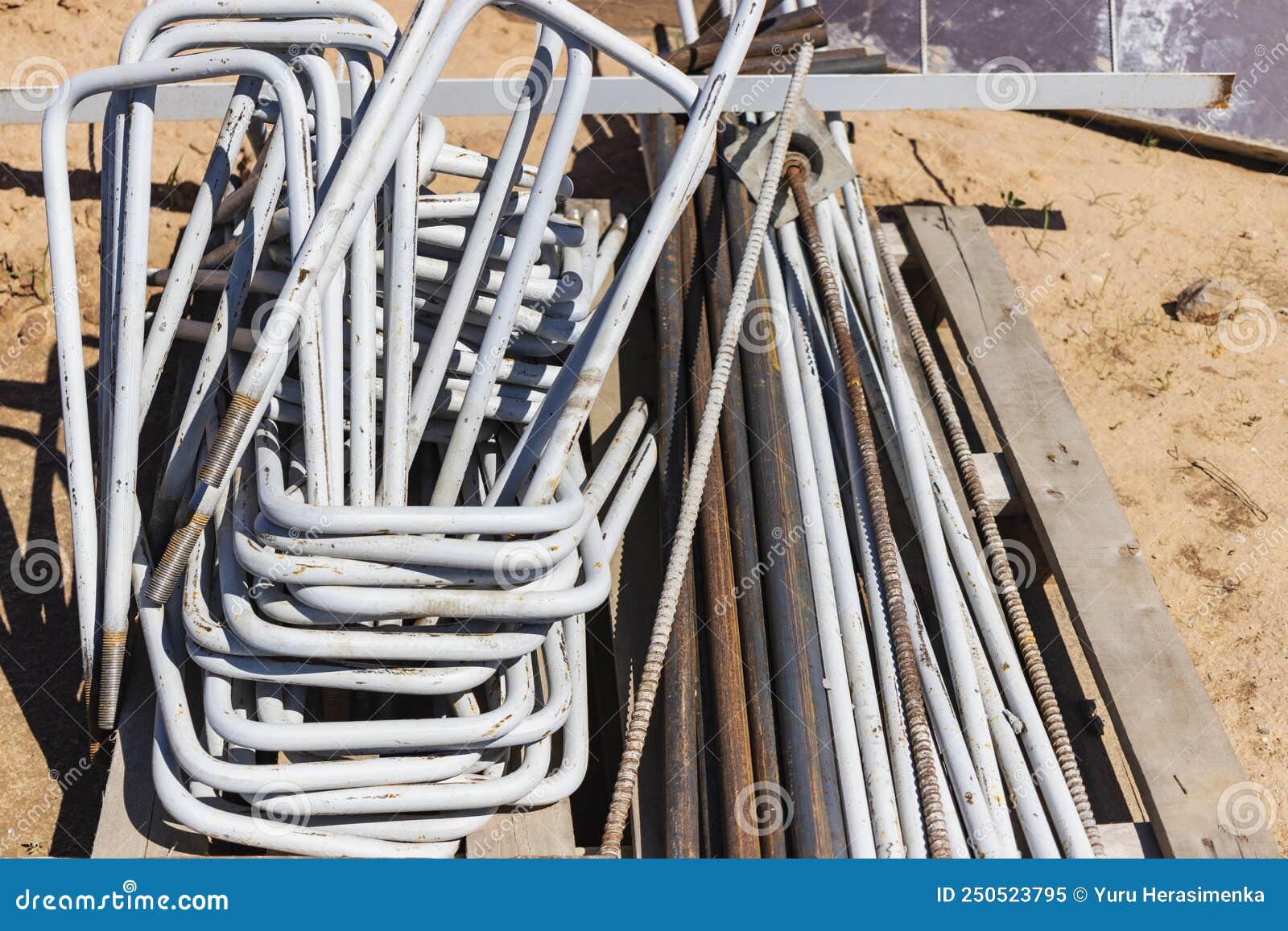 Building Materials at a Construction Site. Prepared Materials and ...