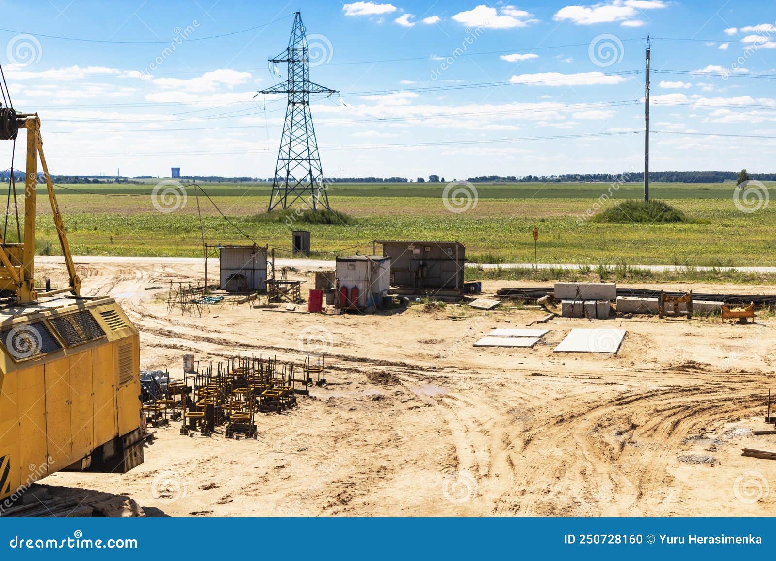 Building Materials at a Construction Site. Prepared Materials and ...