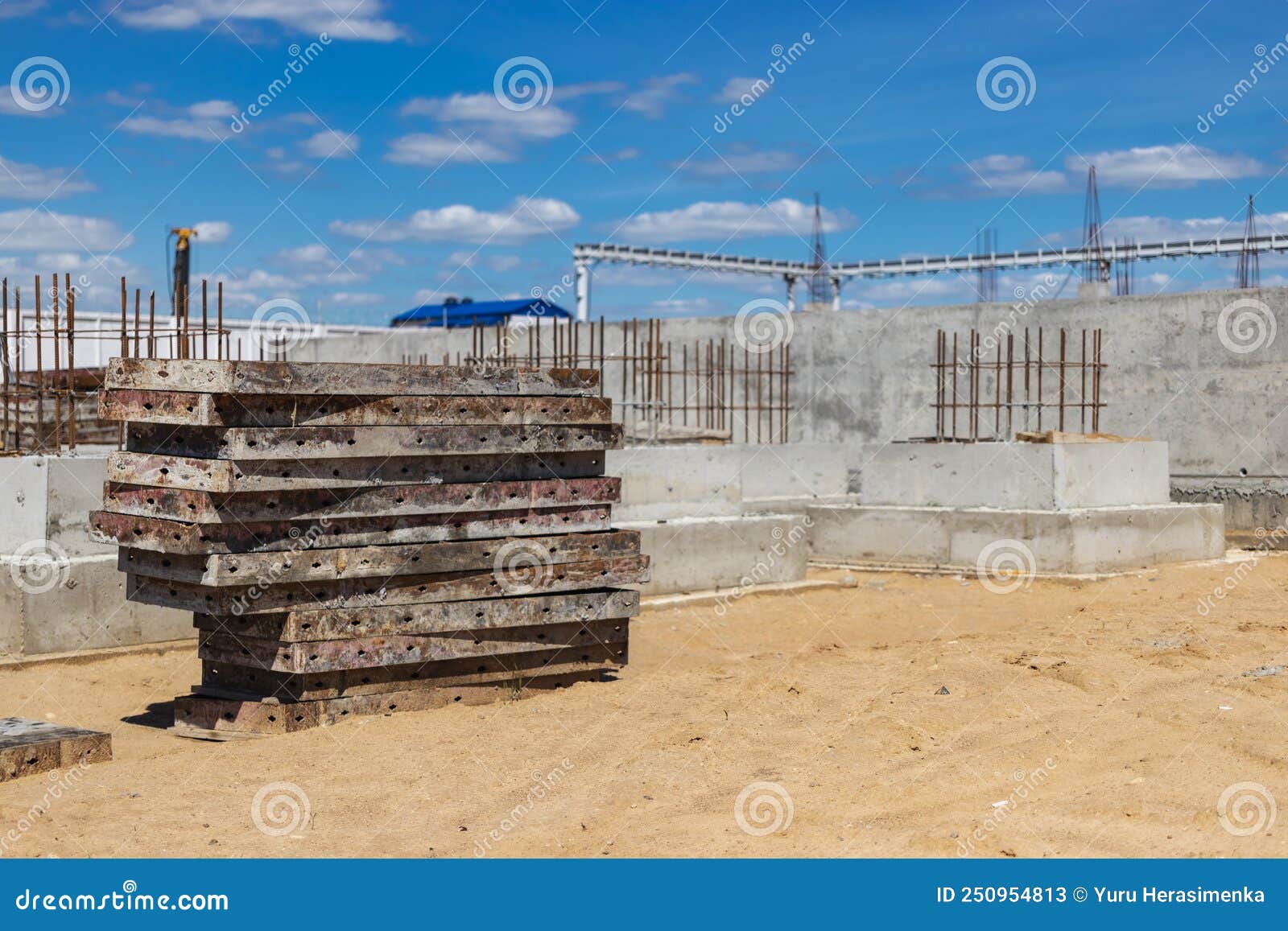 Building Materials at a Construction Site. Prepared Materials and ...