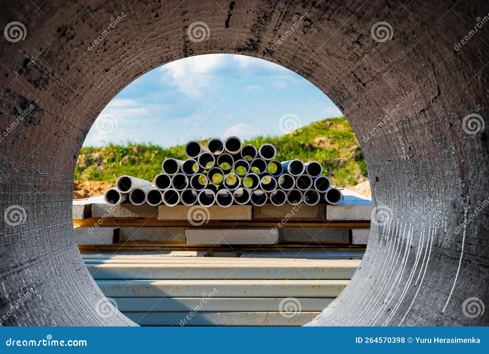 Embedded Parts For The Foundation At The Construction Site. Close-up ...