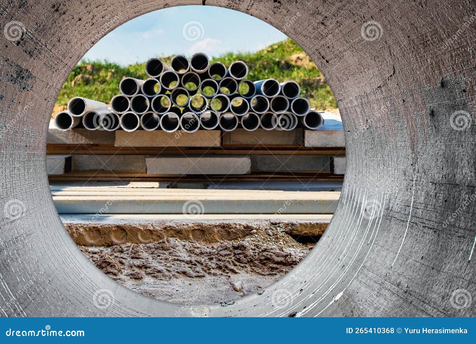 Embedded Parts For The Foundation At The Construction Site. Close-up ...