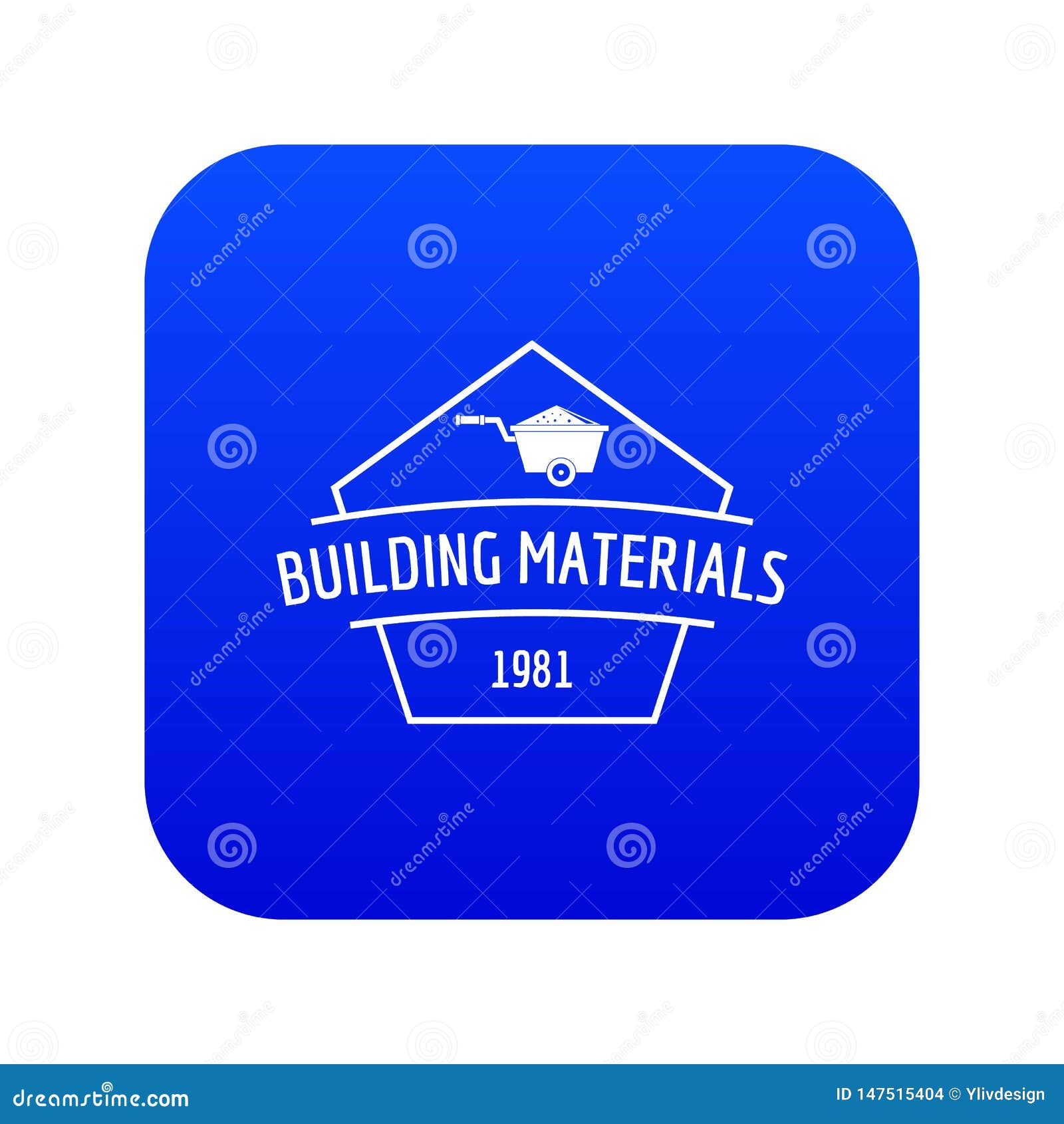 Building Materials Icon Blue Vector Stock Vector - Illustration of ...